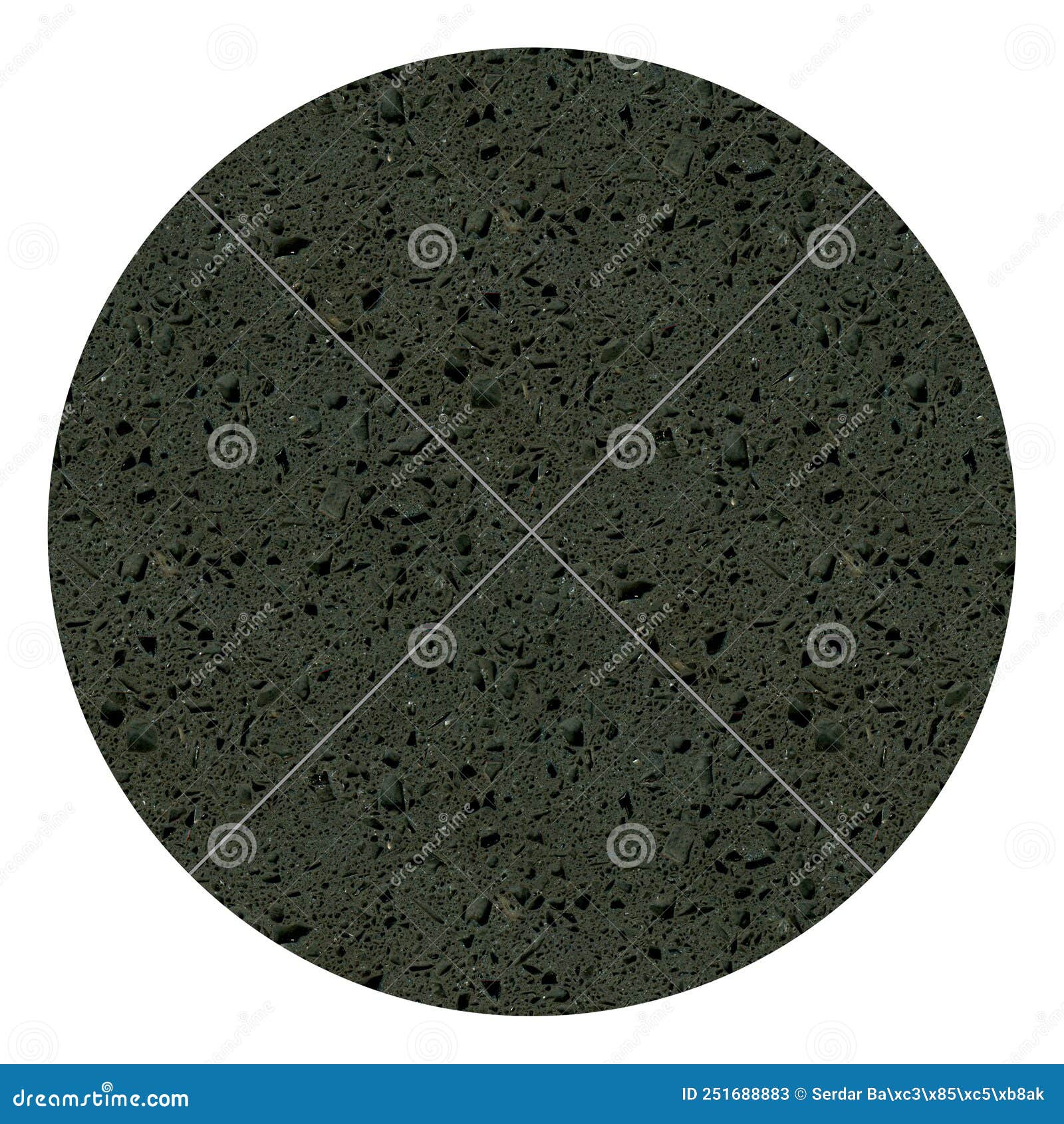 Quartz Gray Round Seamless Ceramic Mosaic Tile and Pattern Useful As ...