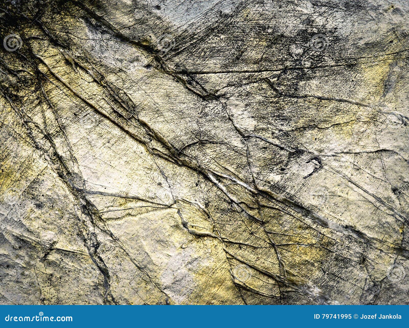 Quartz Line with the Limestone Rock Stock Image - Image of abstract ...