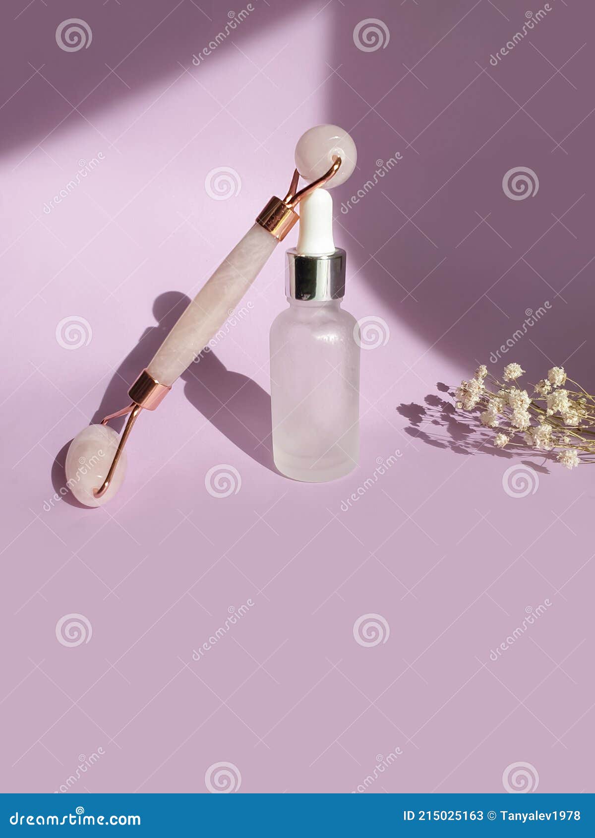 Quartz Massage Roller on a Colored Background Stock Image - Image of ...
