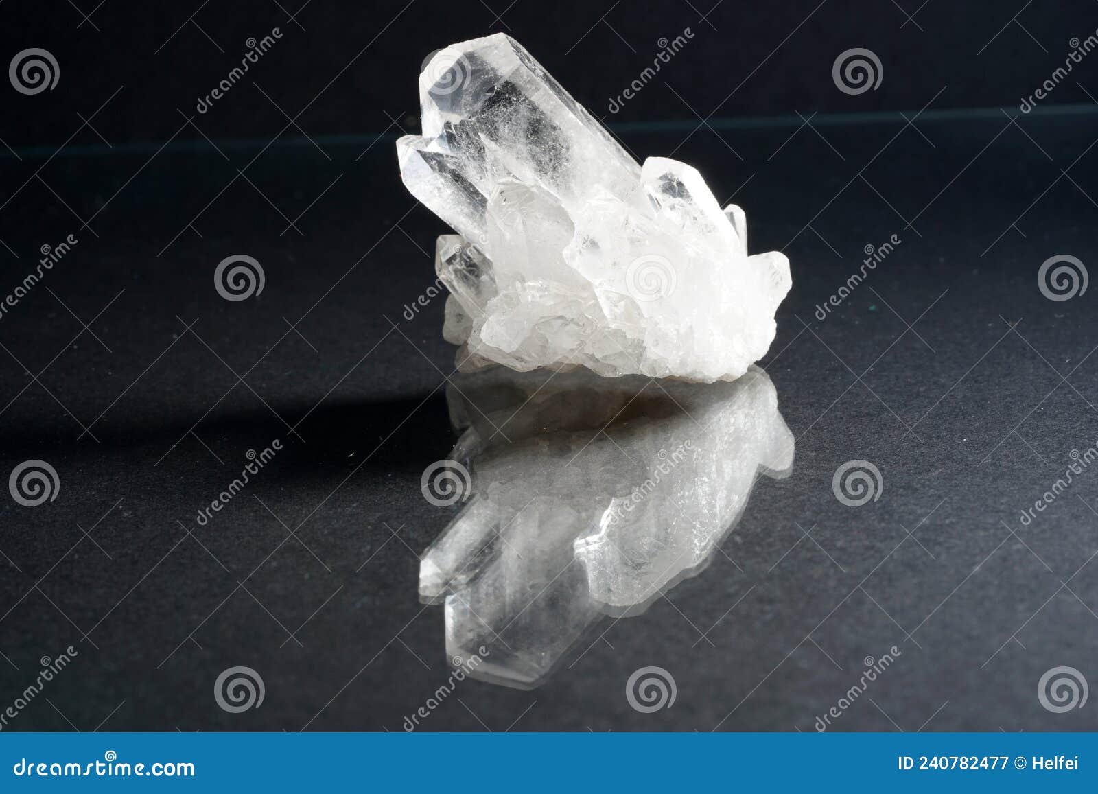 Quartz with Mineral Inclusions in the Studio in Front of a Background ...