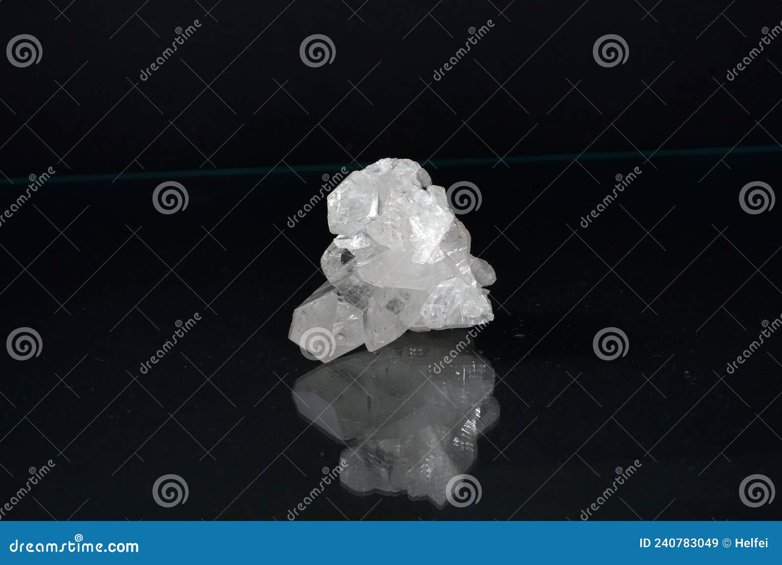 Quartz with Mineral Inclusions in the Studio in Front of a Background ...