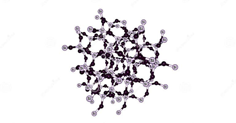 Quartz Molecular Structure Isolated on White Background Stock ...