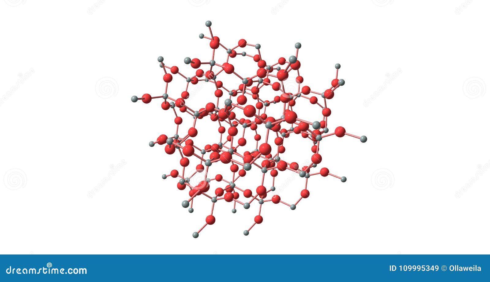 Quartz Molecular Structure Isolated on White Background Stock ...