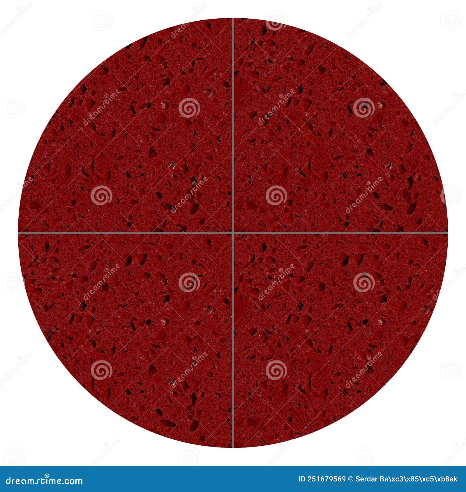 Quartz Red Round Seamless Ceramic Mosaic Tile and Pattern Useful As ...