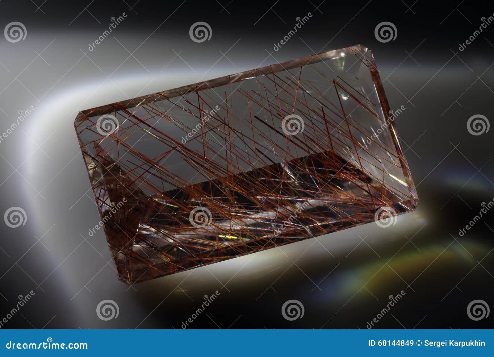 Quartz with rutile stock image. Image of bright, crystalline - 60144849