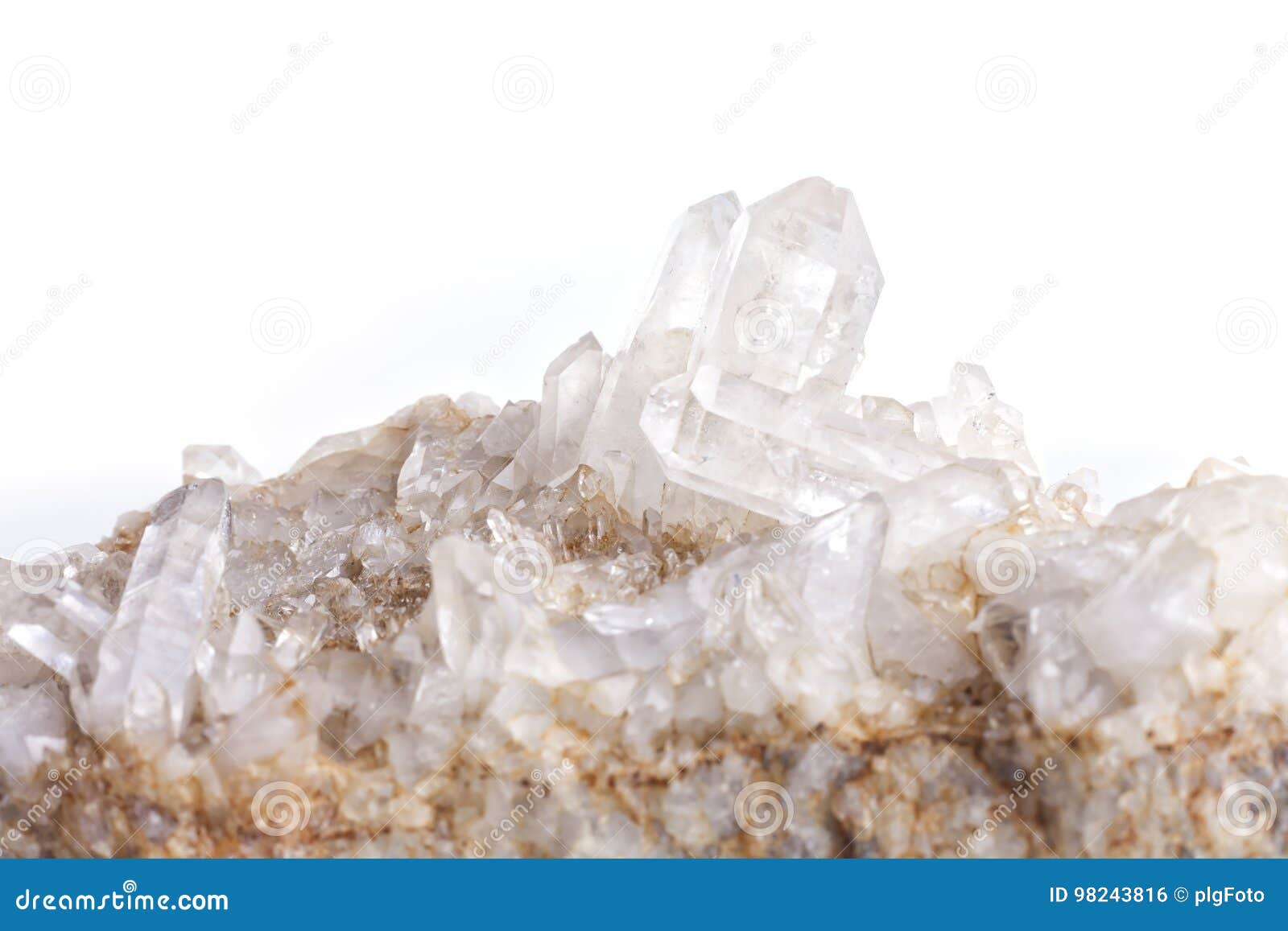 Quartz on White Background. Stock Photo - Image of background, objects ...