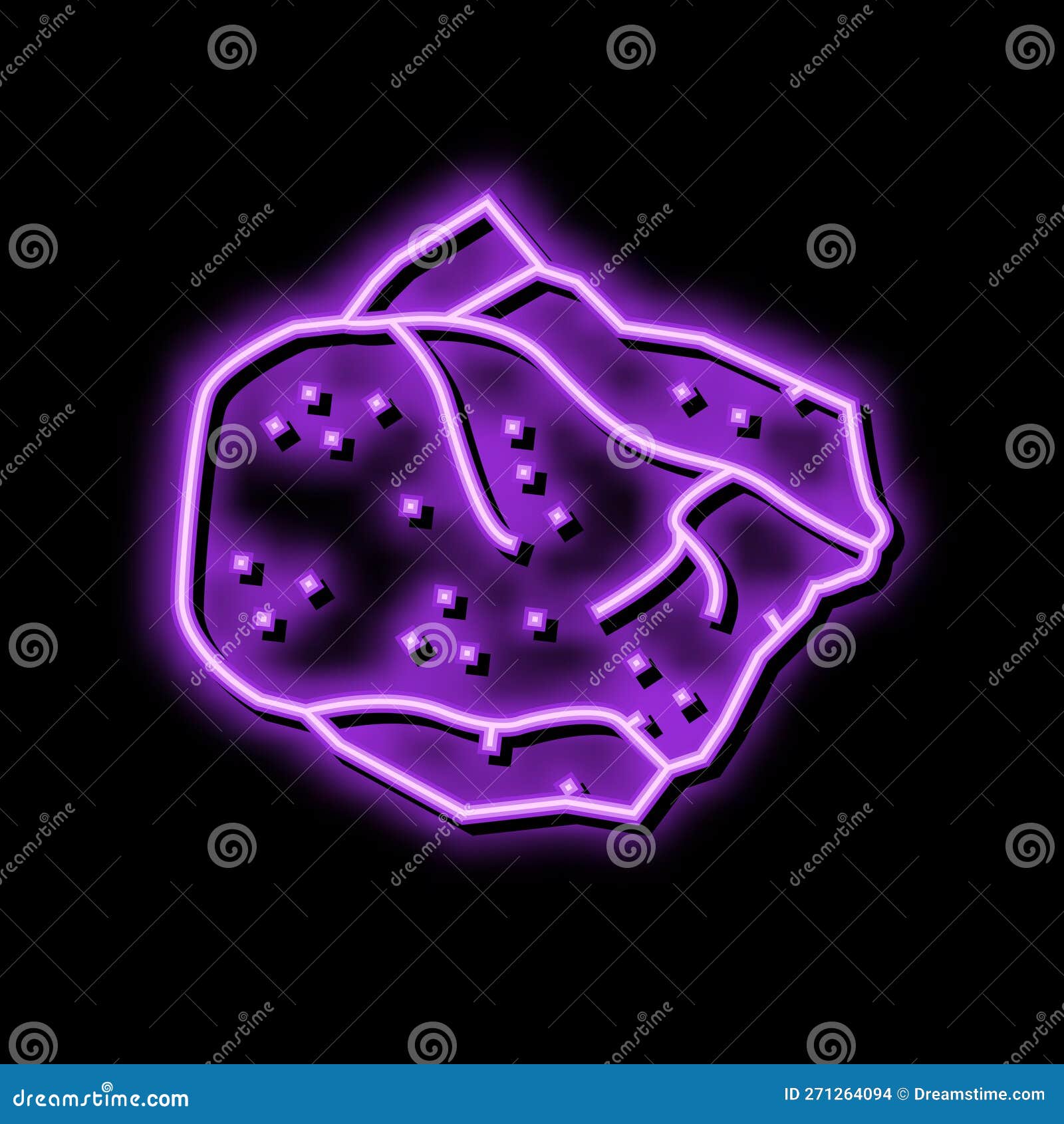 Quartzite Stone Rock Neon Glow Icon Illustration Stock Vector ...