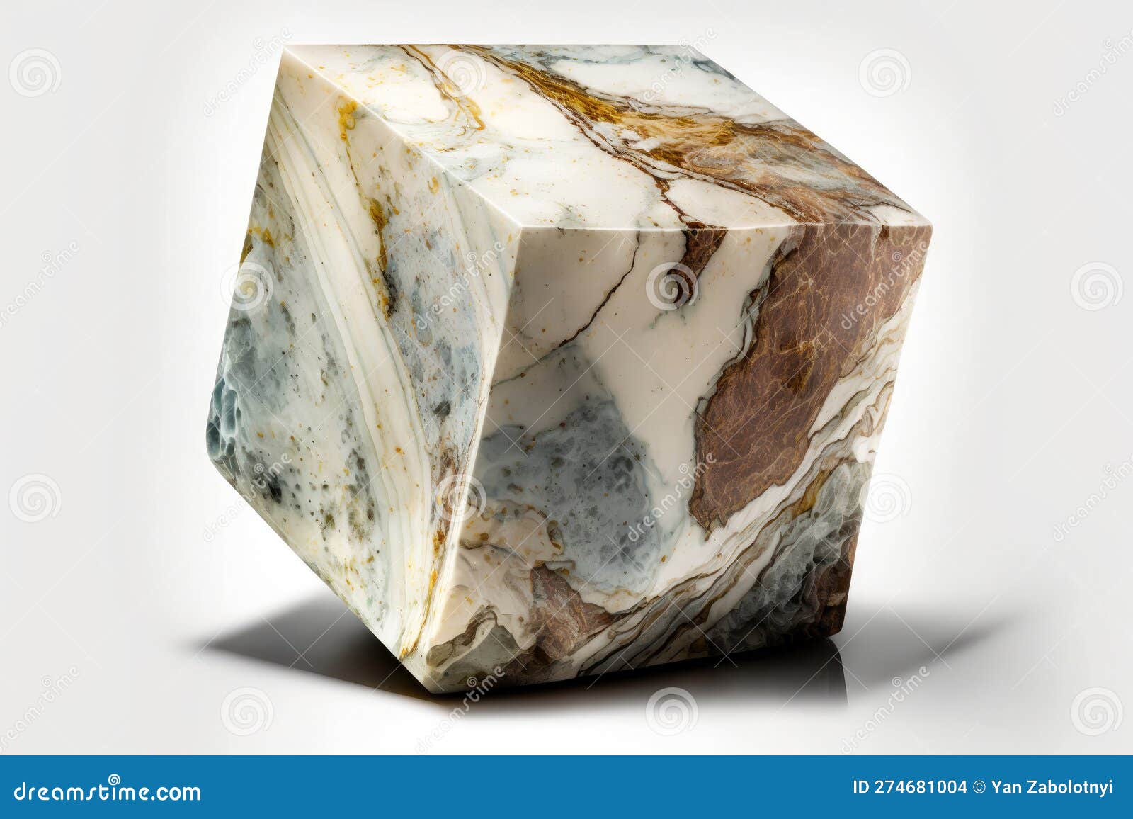 Quartzite Stone on White Background. Generative AI Stock Illustration ...
