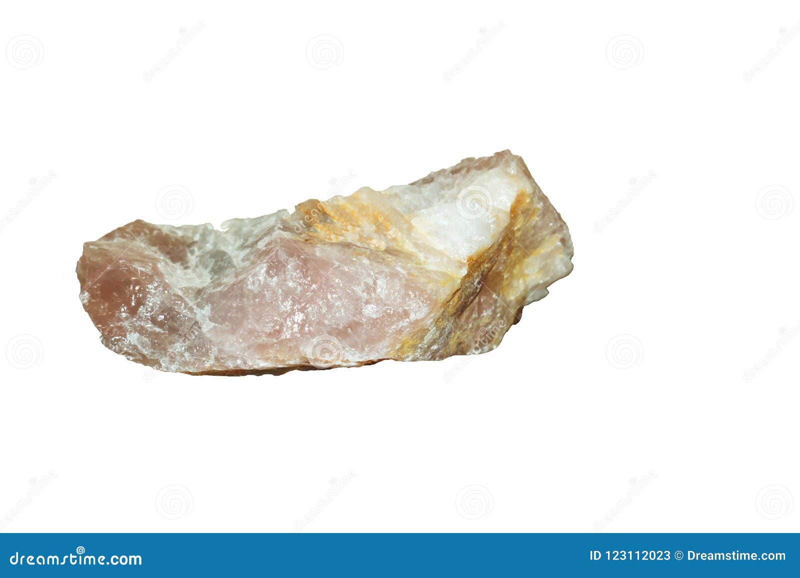 Quartzo Cor-de-rosa No Fundo Branco Isolado Imagem de Stock - Imagem de ...