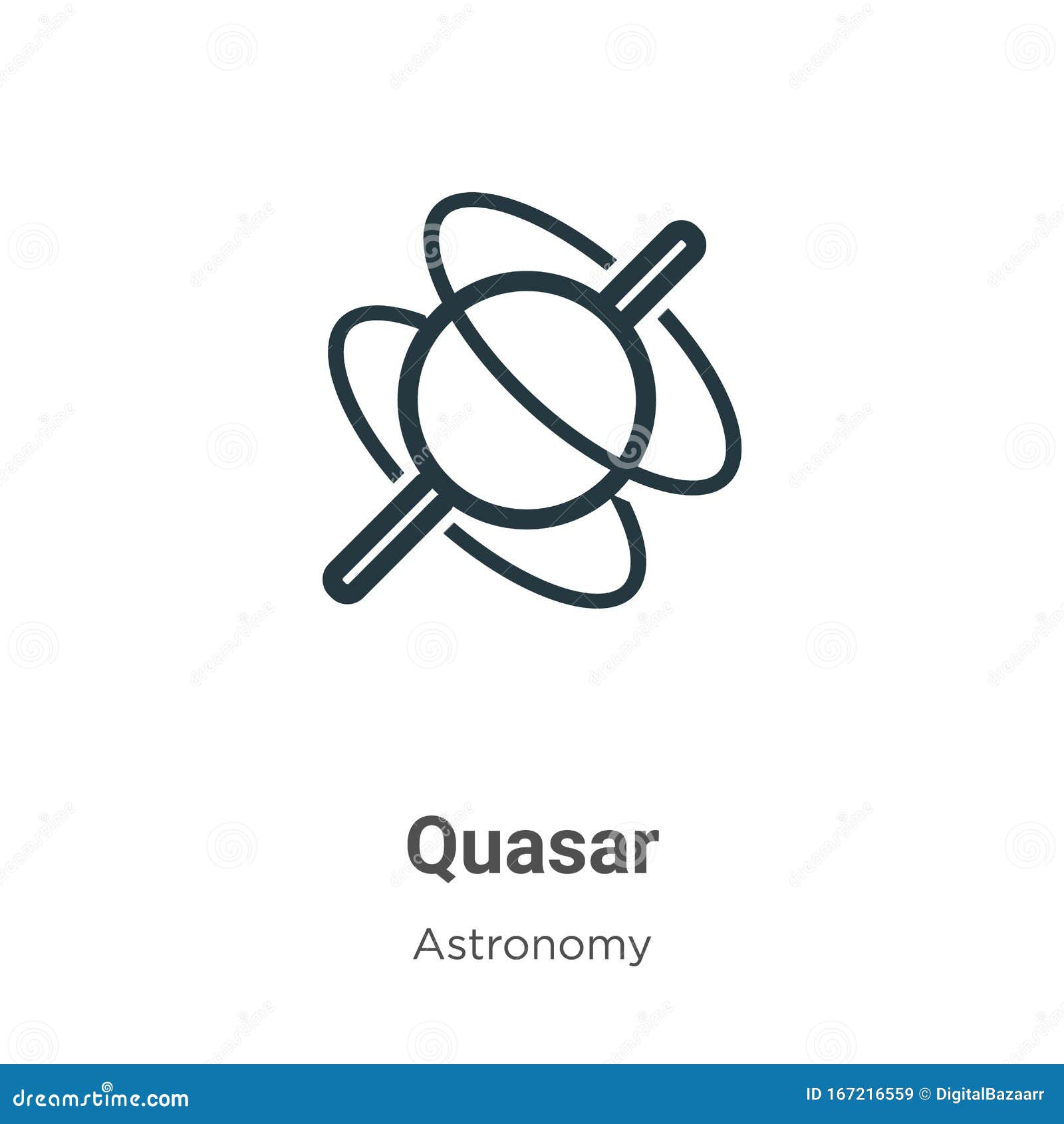 Quasar Vector Icon In 6 Different Modern Styles. Black, Two Colored ...