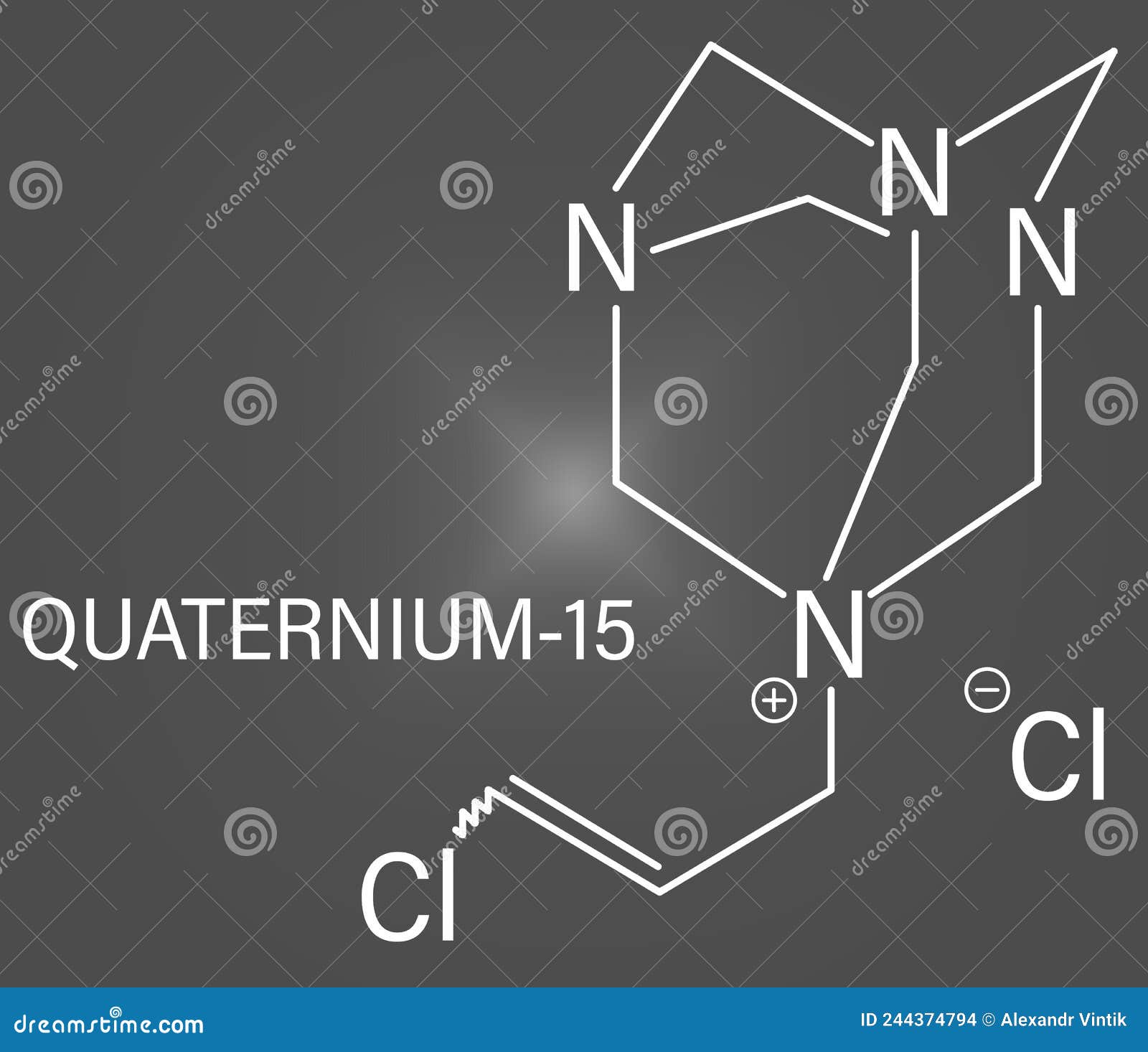 Quaternium-15 Molecule. Skeletal Formula. Stock Vector - Illustration ...