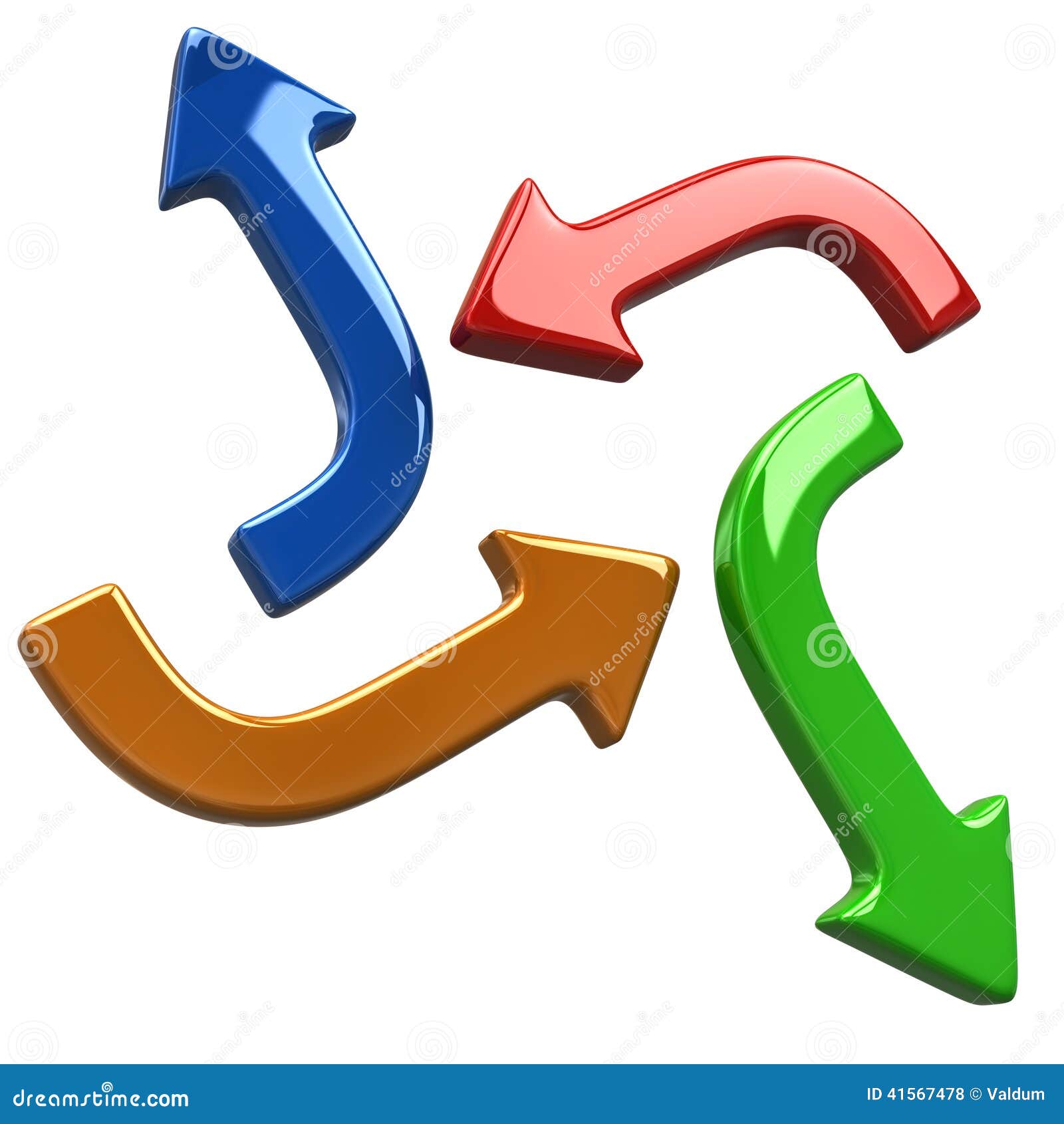 Quatre flèches colorées illustration stock. Illustration du ...