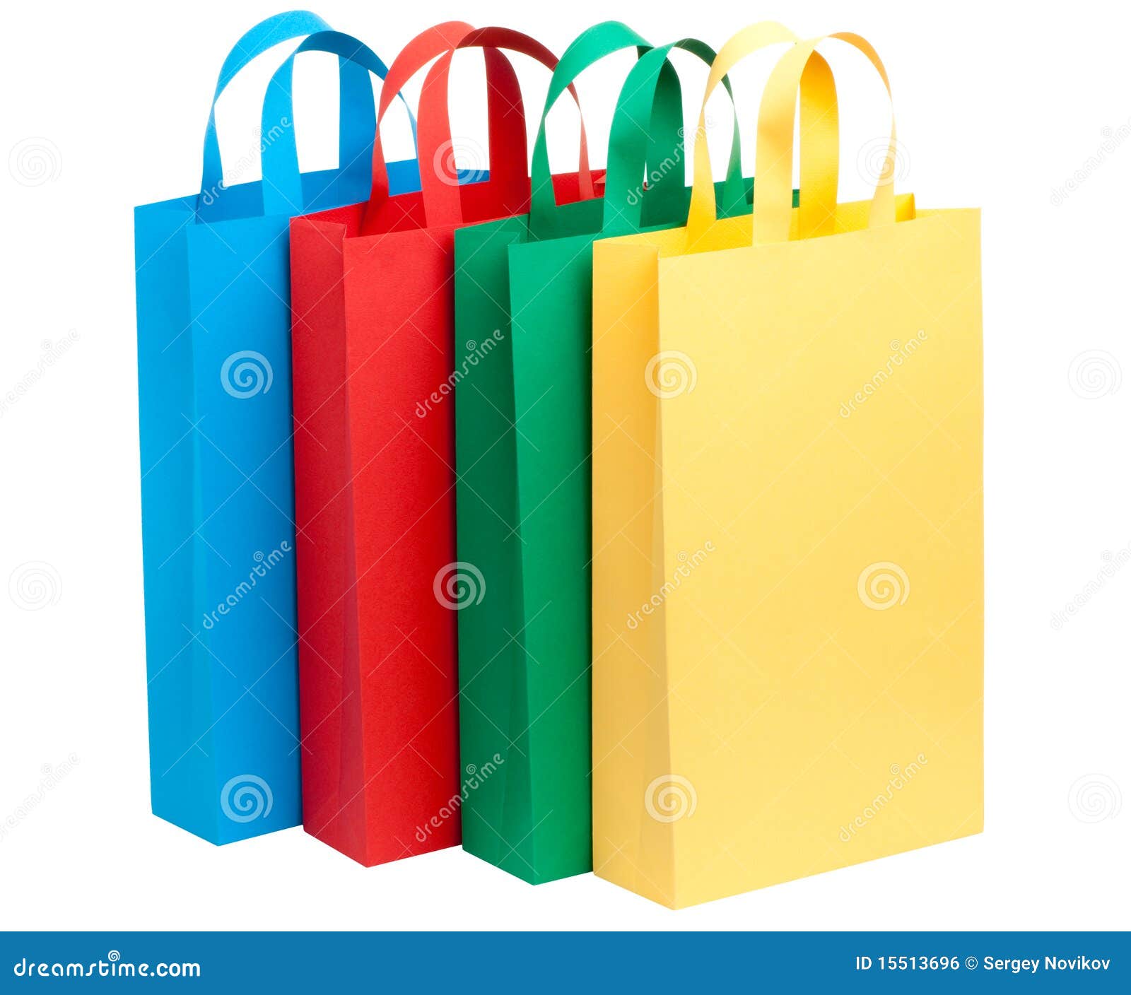 Quatre Sacs En Papier De Couleur Photo stock - Image du marché, coloré ...