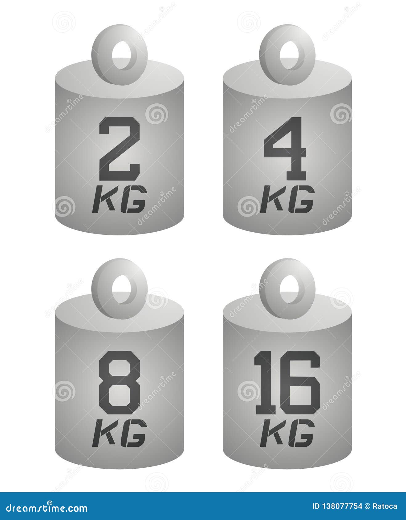 Quatre symboles de poids illustration de vecteur. Illustration du ...
