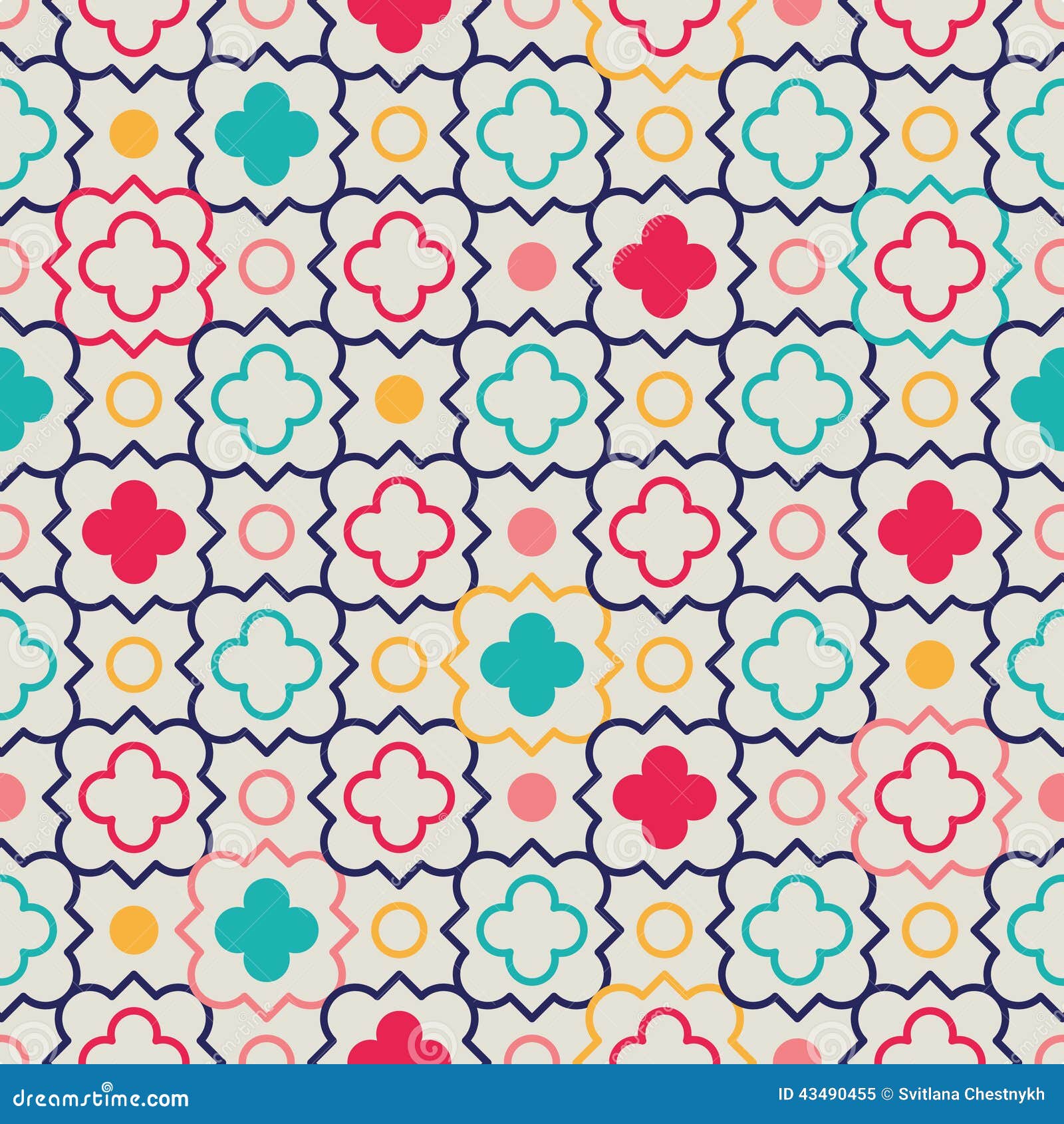 Quatrefoil Lattice Pattern Stock Vector Illustration Of Classic 43490455