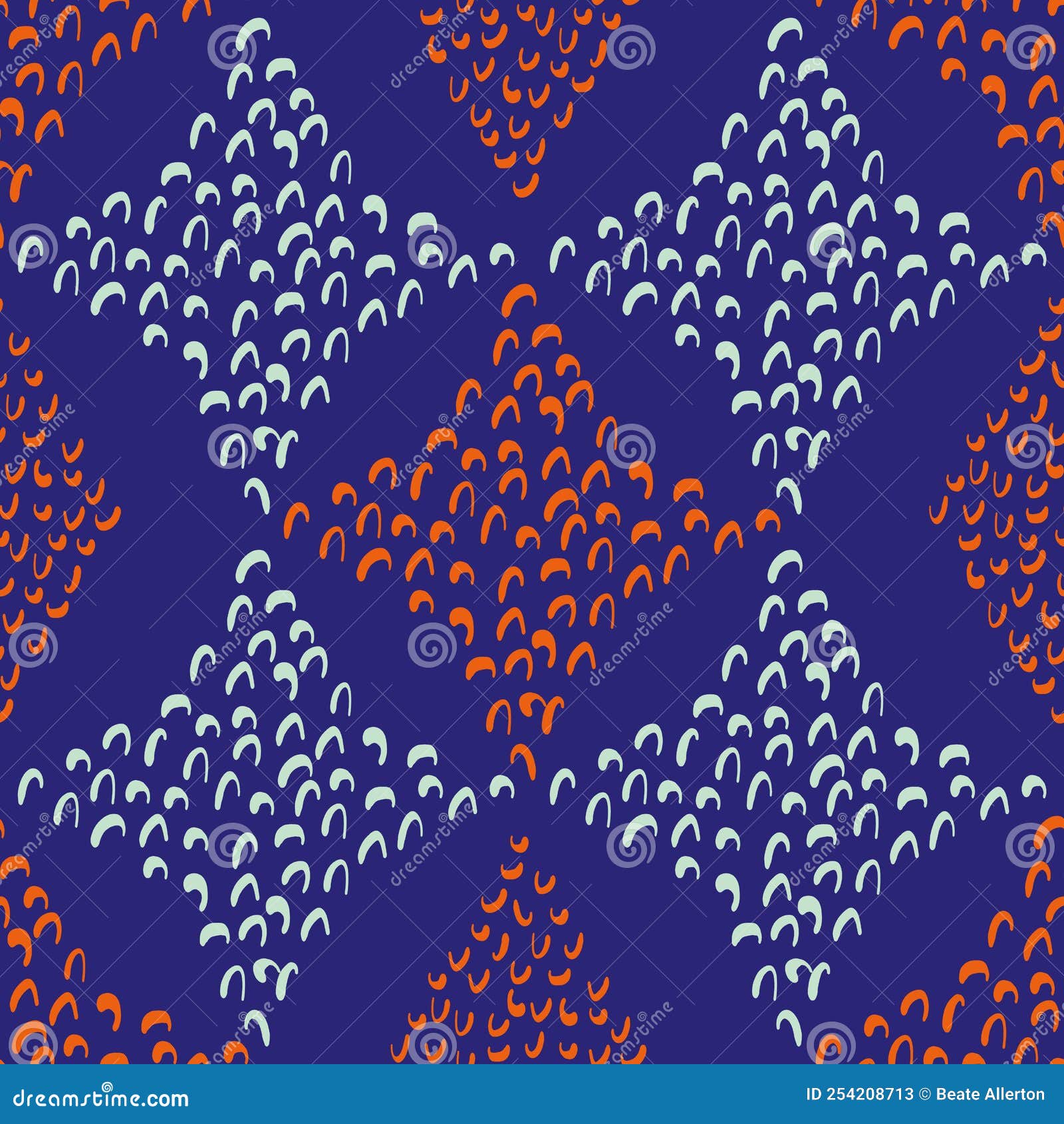 Blue Naive Checkered Seamless Pattern On White. Messy Graffiti Sketch ...