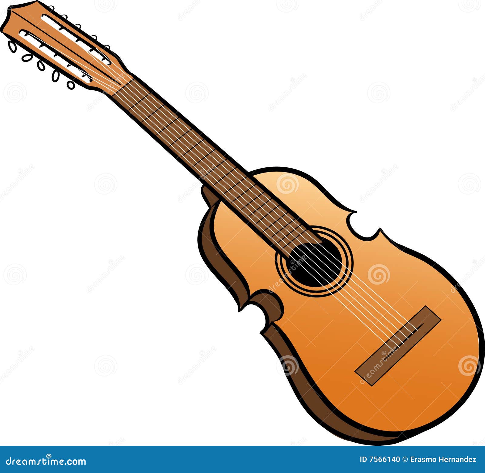 Quatro stock illustration. Illustration of music, acoustic - 7566140