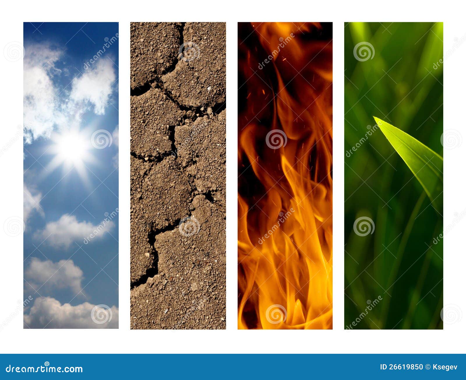 Quatro Elementos Da Natureza Foto de Stock - Imagem de bonito, ambiente ...