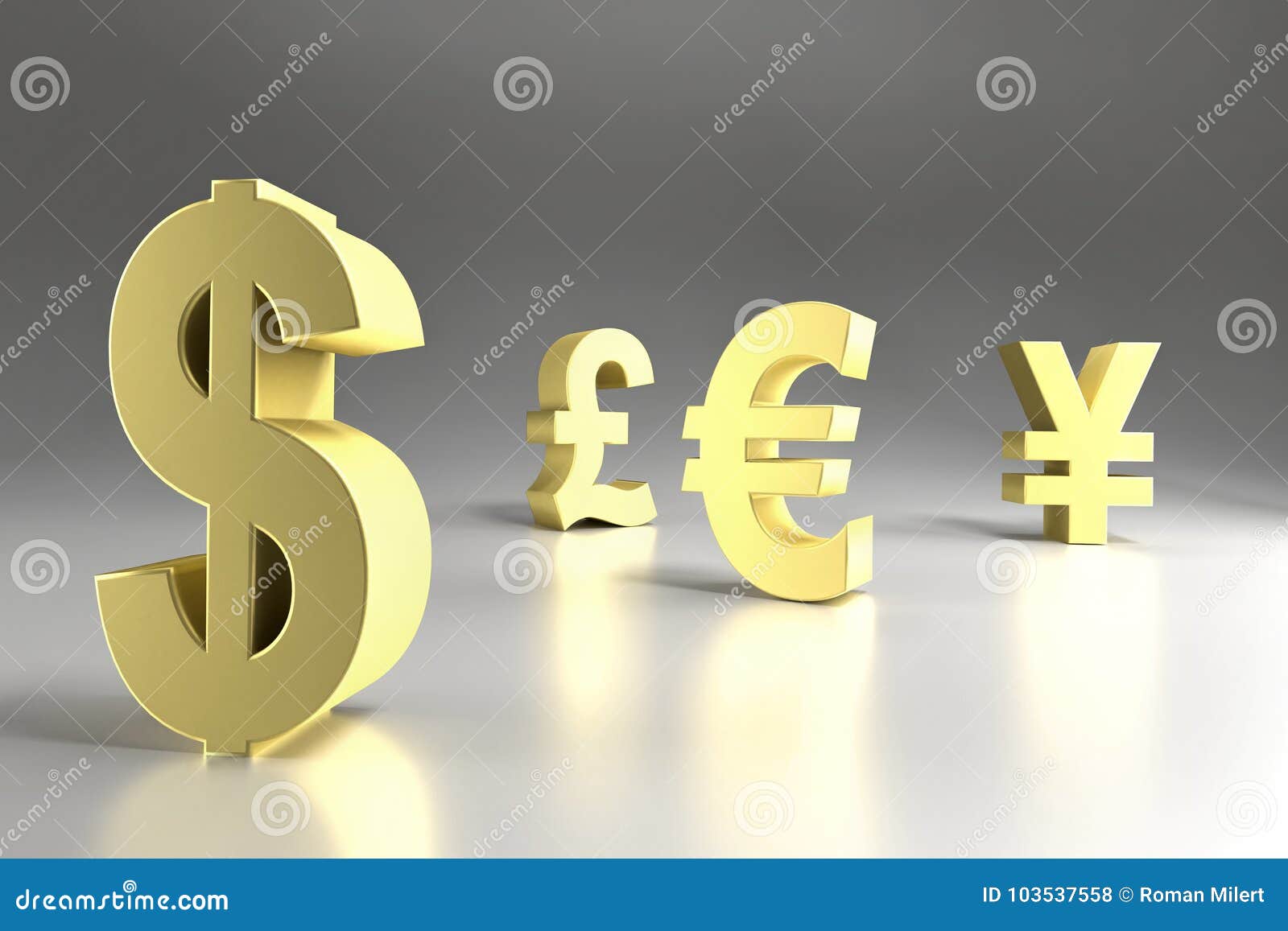 Quatro Símbolos De Moeda Principais Ilustração Stock - Ilustração de ...