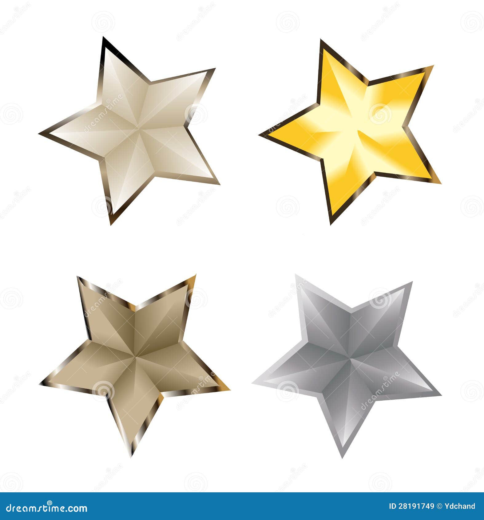 Quattro stelle illustrazione vettoriale. Illustrazione di argento ...