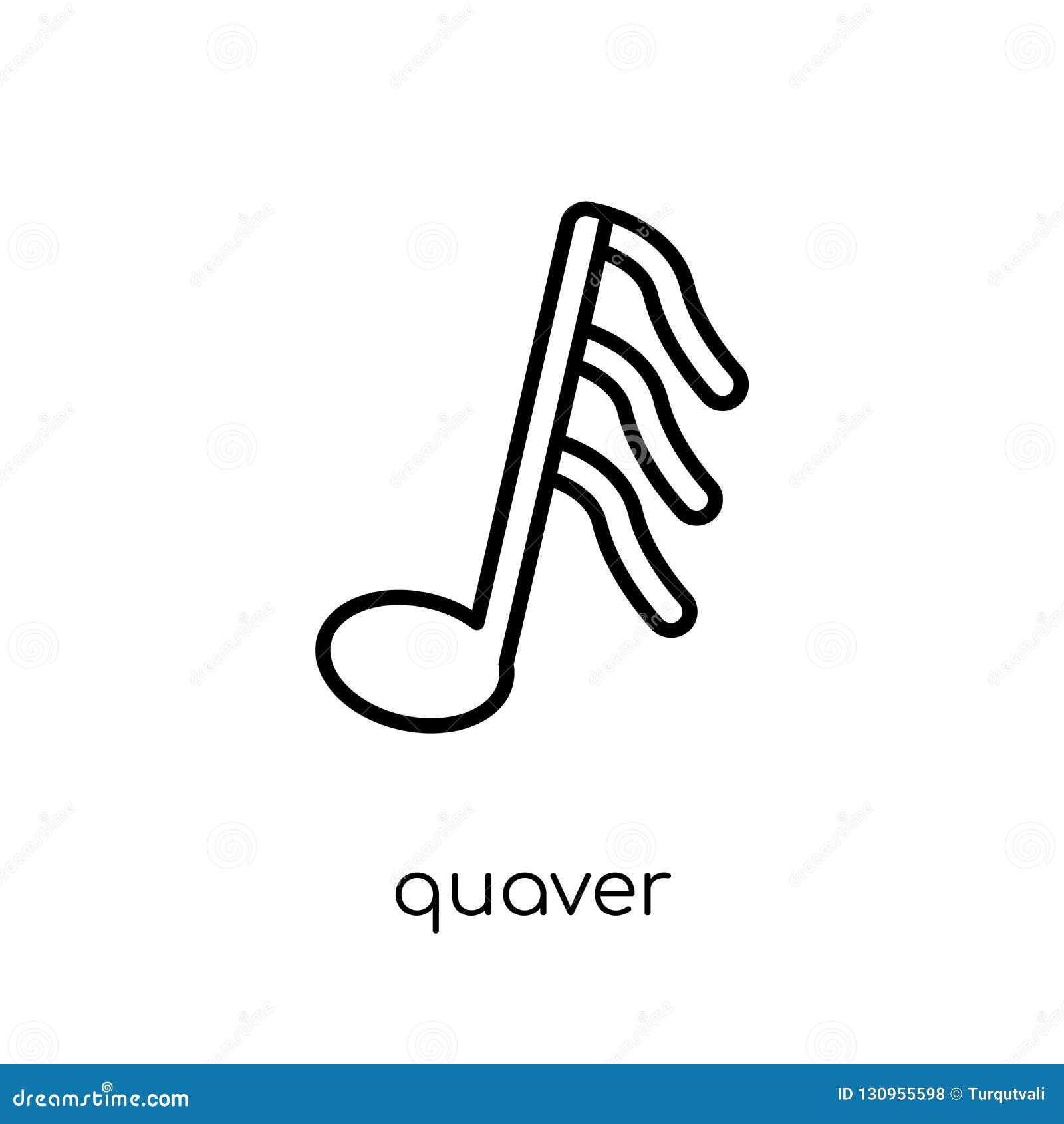Quaver Icon from Collection. Stock Vector - Illustration of sheet ...