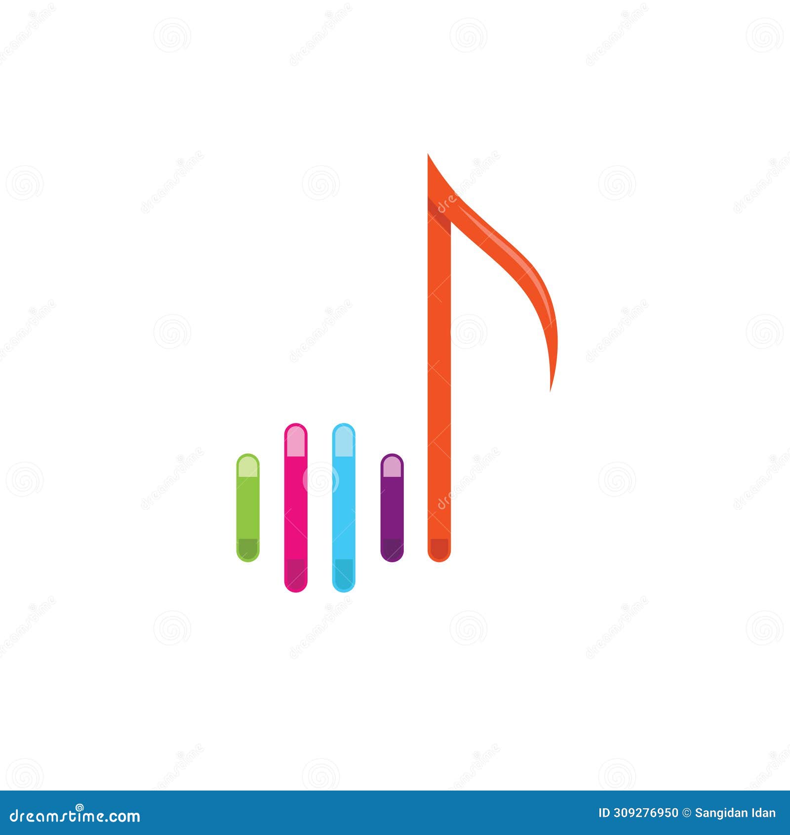 Quaver Music Note Icon Vector Element Concept Design Stock Vector ...