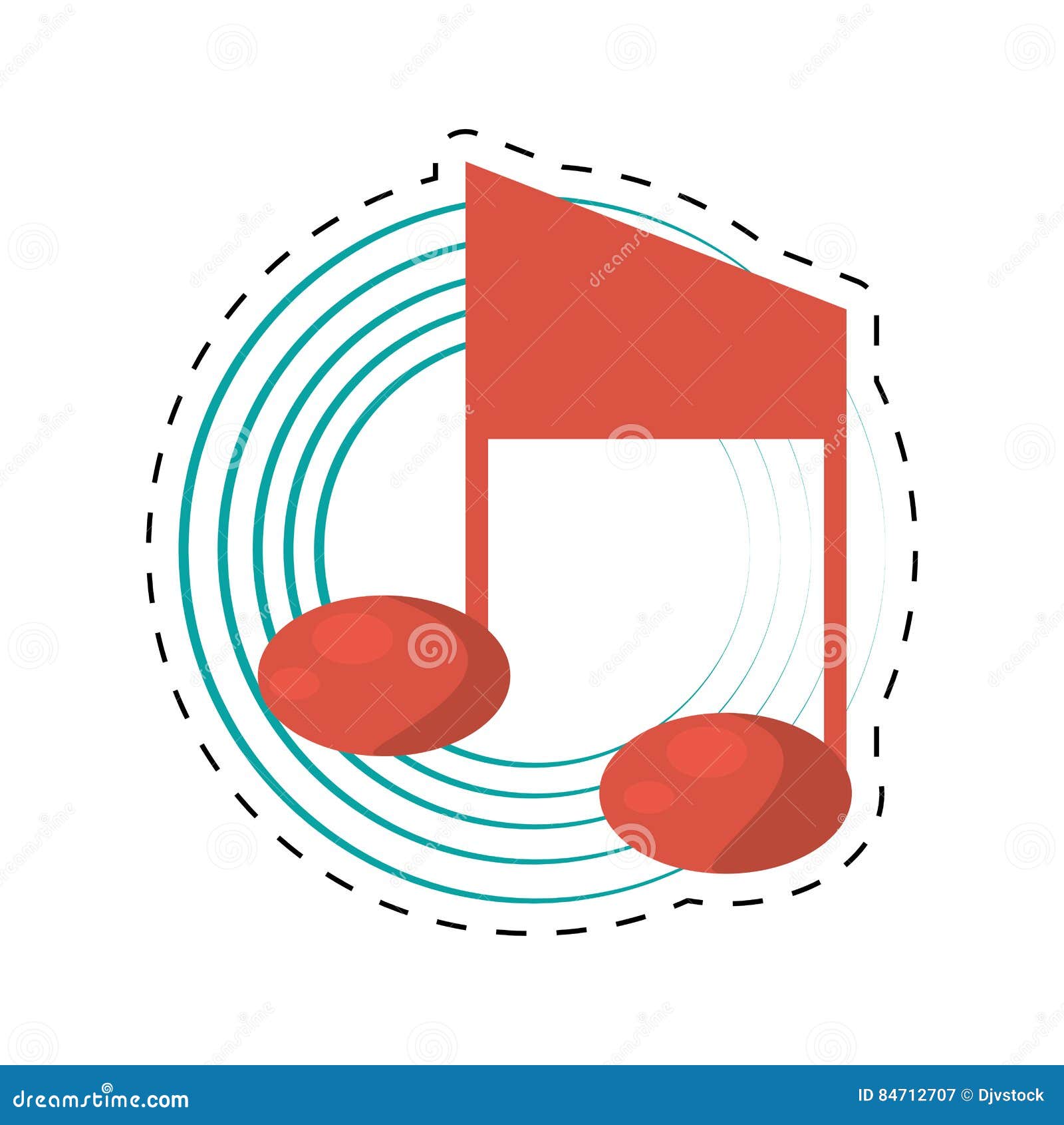 Quaver Note Symbol Of Vector Flowers | CartoonDealer.com #141218761