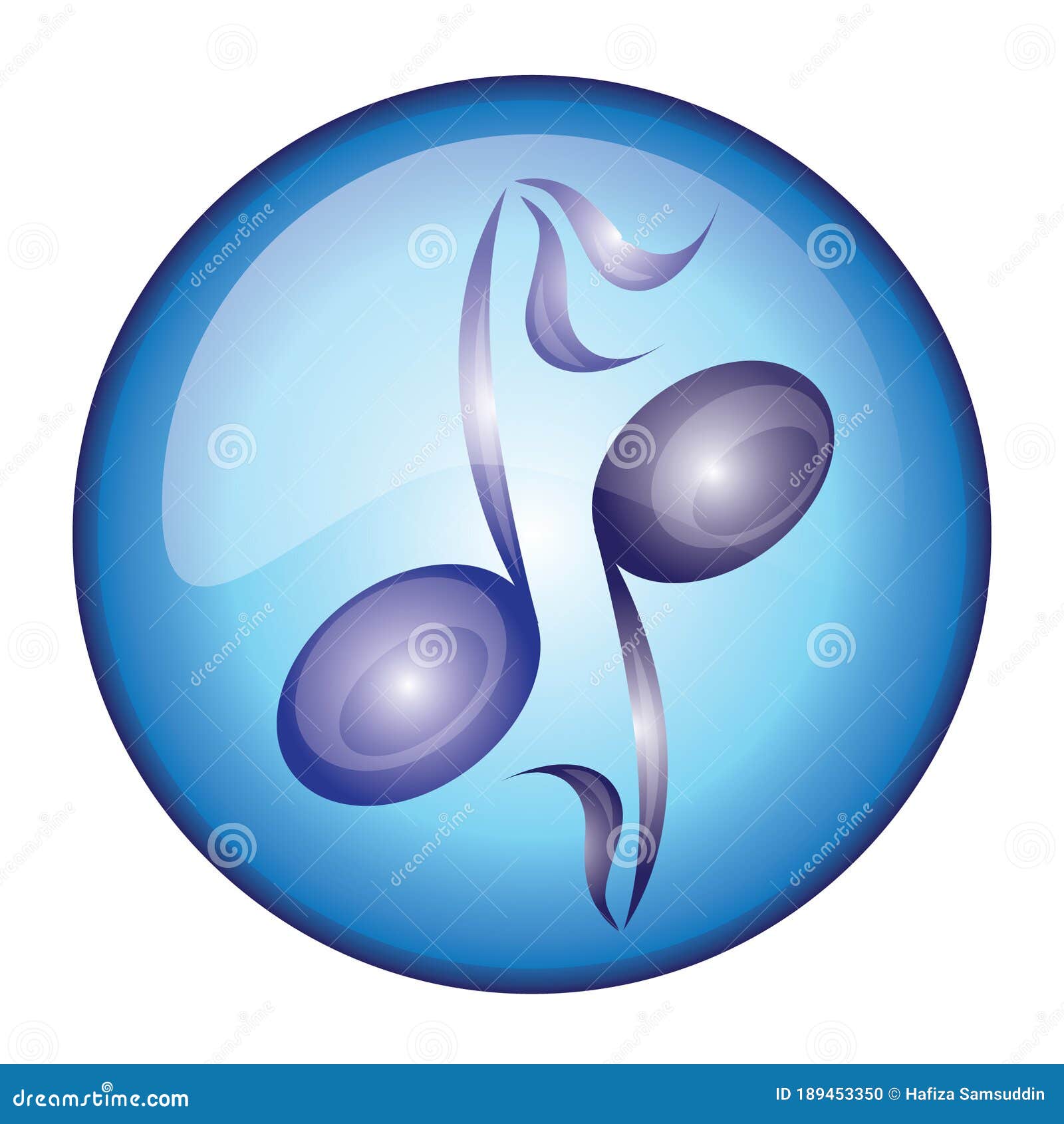 Quaver Notes. Vector Illustration Decorative Design Stock Vector ...