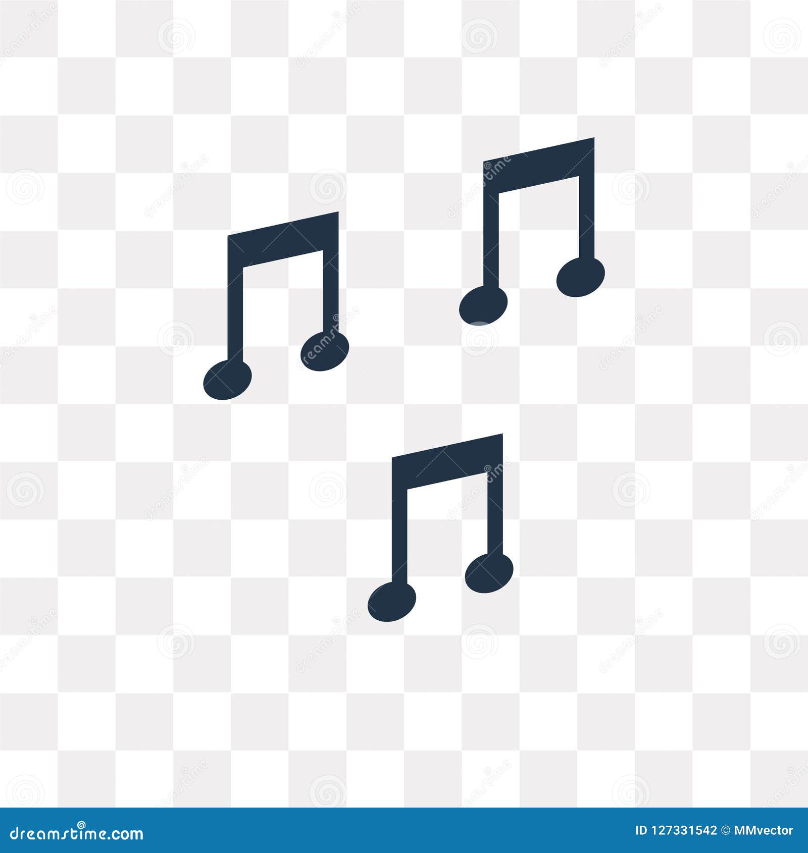 Quaver Vector Icon Isolated On Transparent Background, Linear Quaver ...