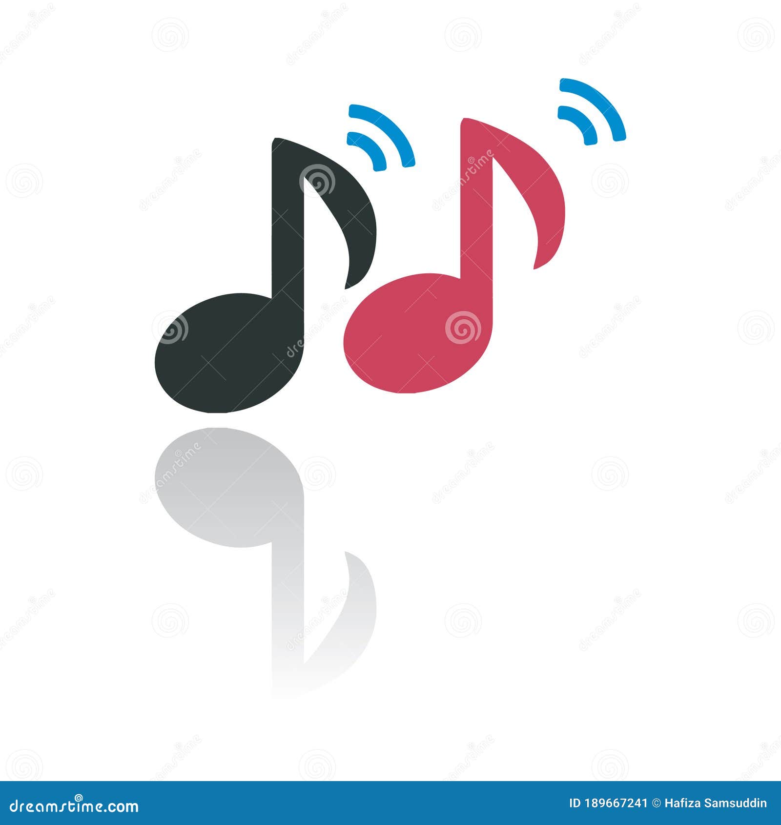 Quavers Music Note. Vector Illustration Decorative Design Stock Vector ...