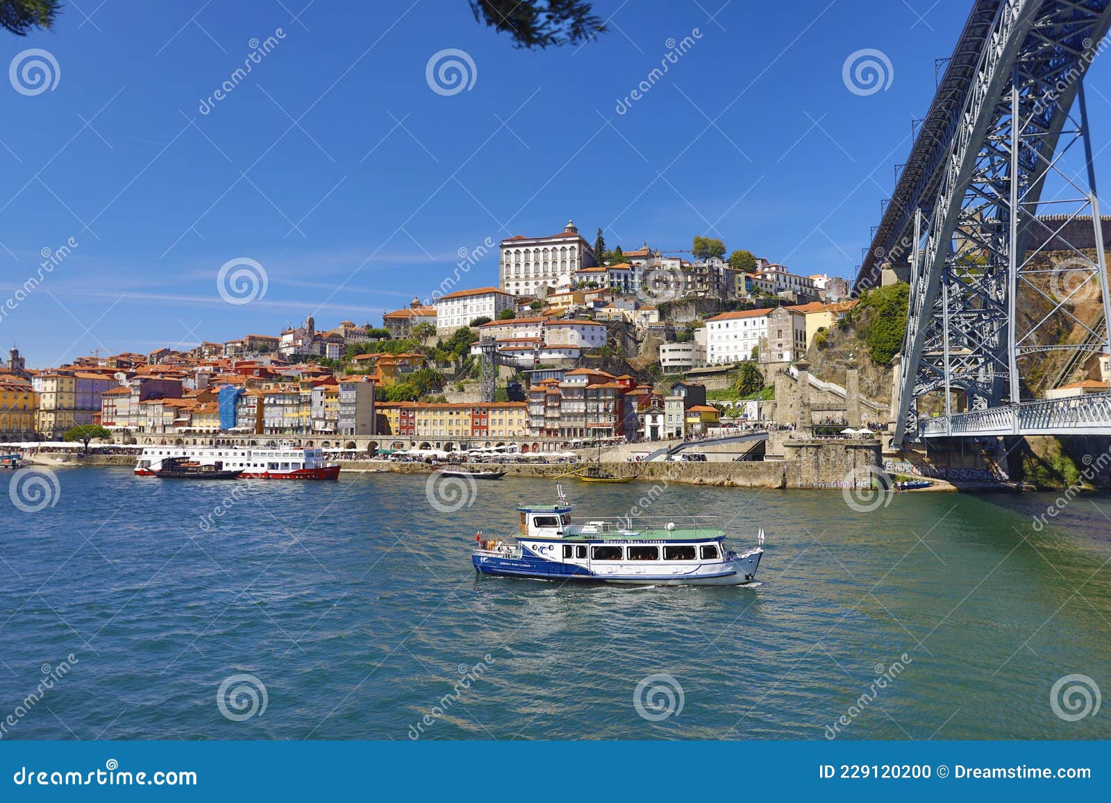 Quay of the City of Port and Its Bridge Editorial Image - Image of ...