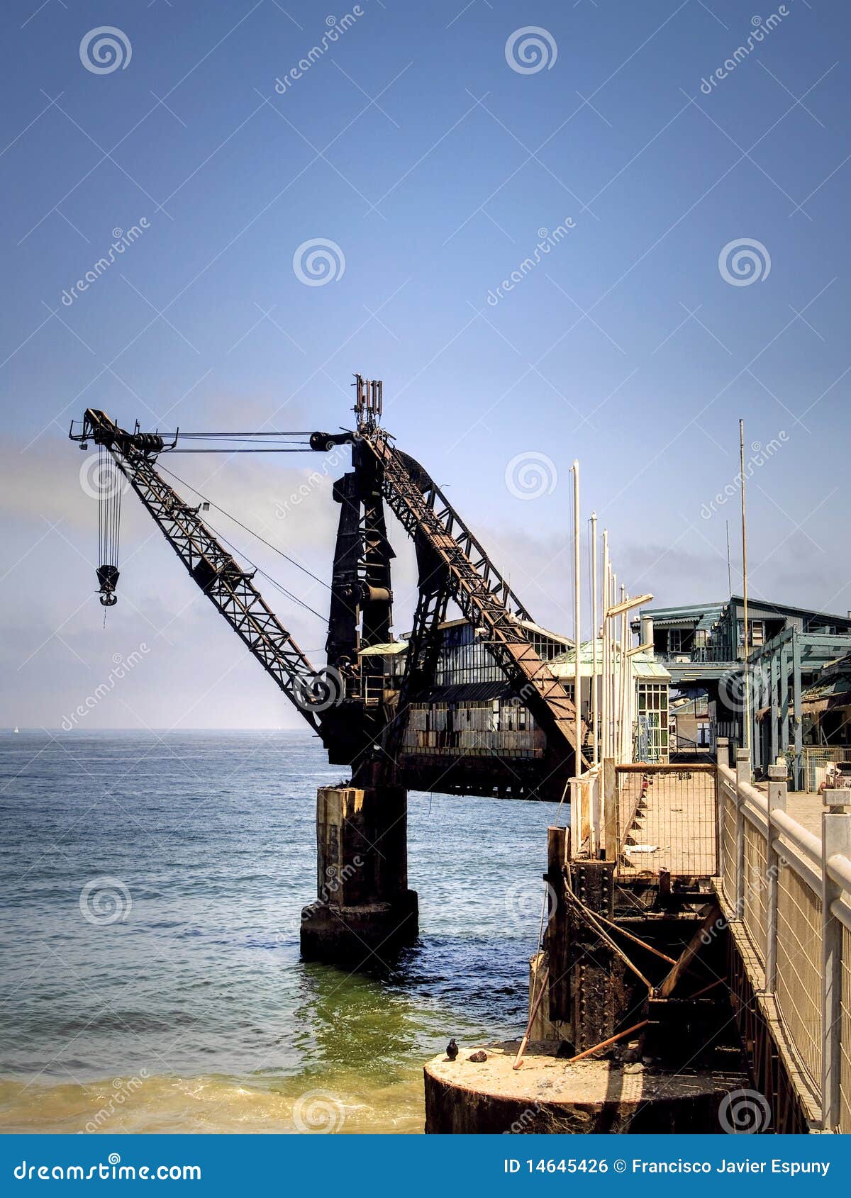 Quay crane stock photo. Image of crane, business, iron - 14645426
