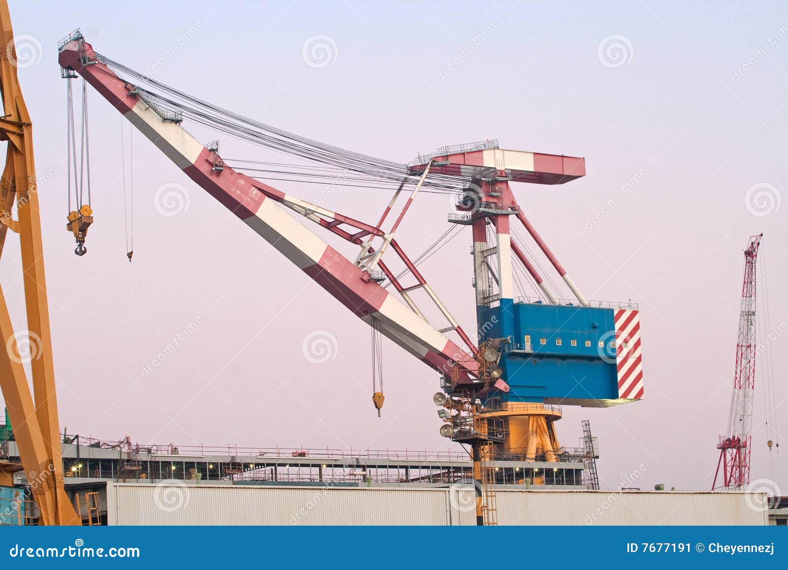 Quay crane stock image. Image of boom, yard, machine, machinery - 7677191