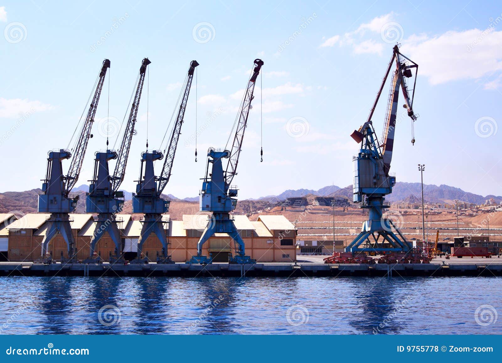 Quay cranes stock photo. Image of railroad, port, locks - 9755778