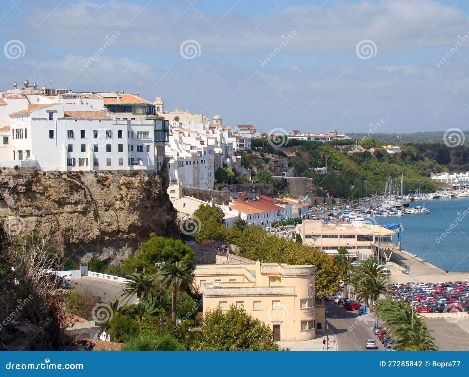 Quay and Harbor in Mahon, Menorca Stock Photo - Image of harbor ...