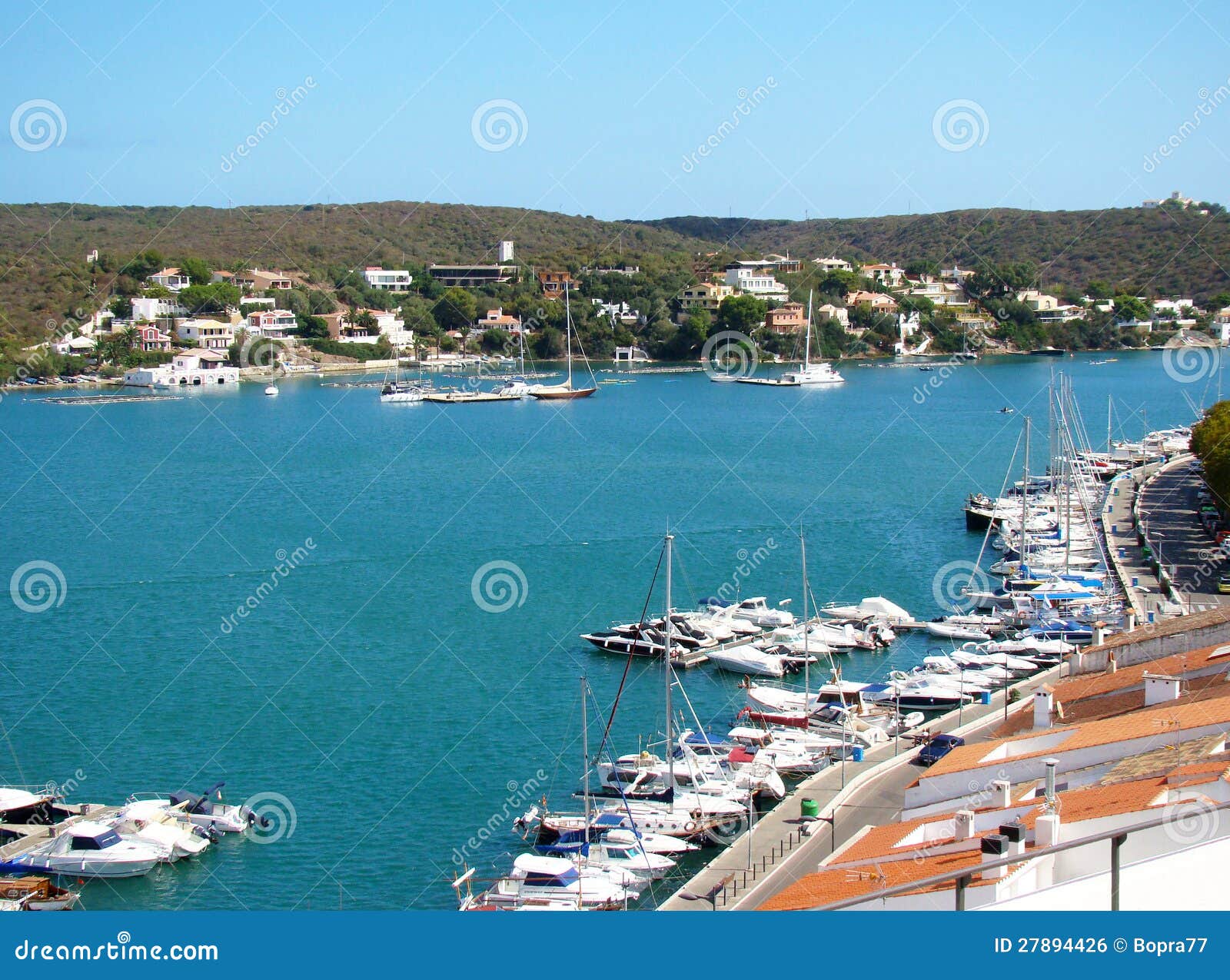 Quay and Harbor in Mahon, Menorca Stock Photo - Image of capital, house ...
