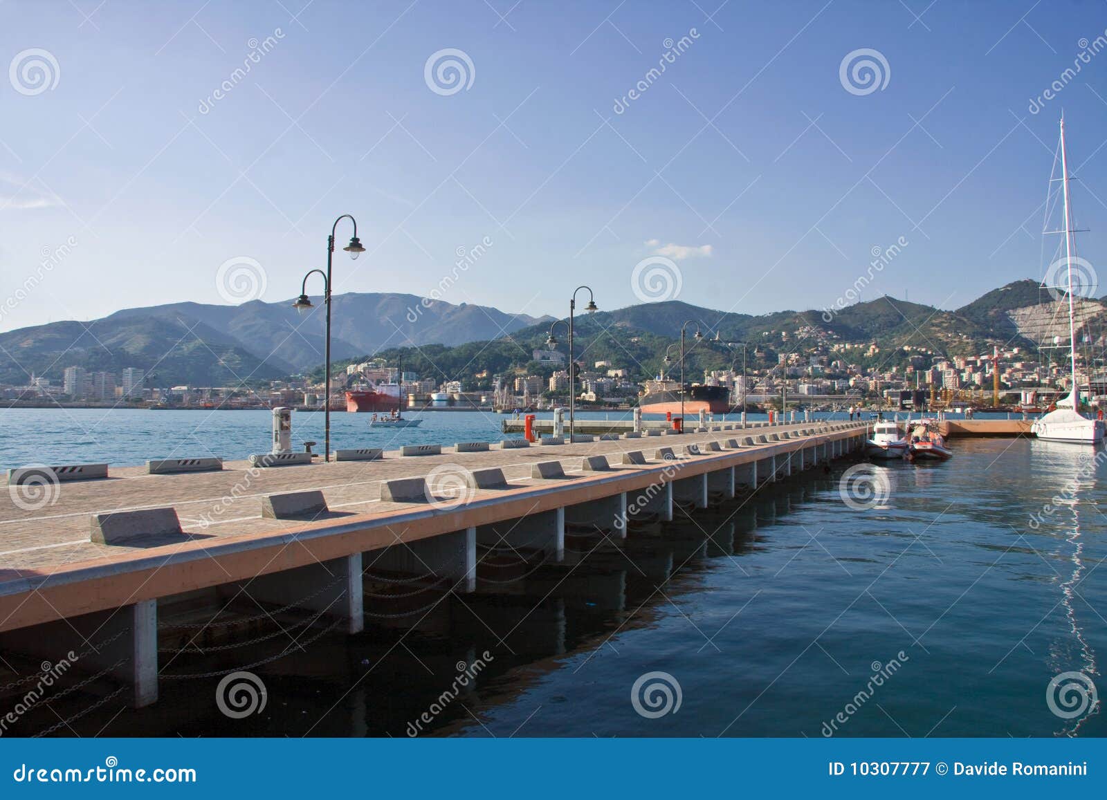 The quay of the port stock image. Image of boat, quay - 10307777