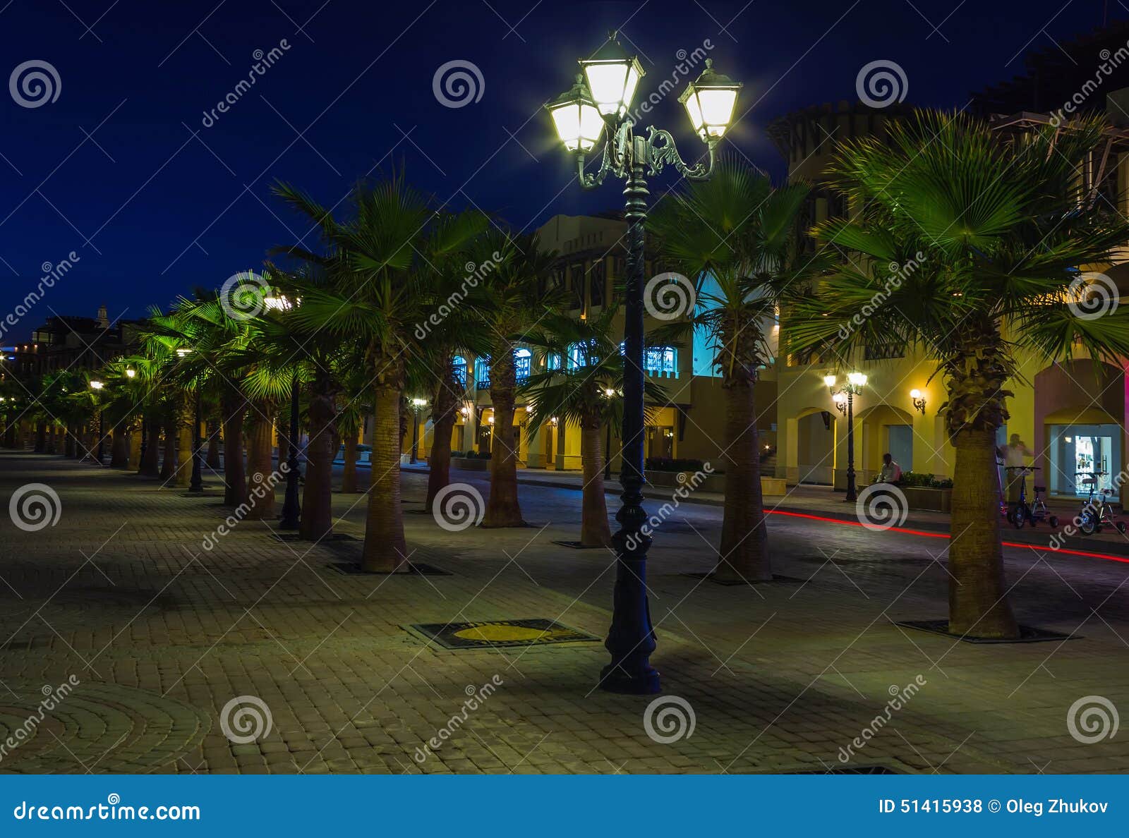 Quay Resort of Hurghada at Night Stock Photo - Image of quay, built ...