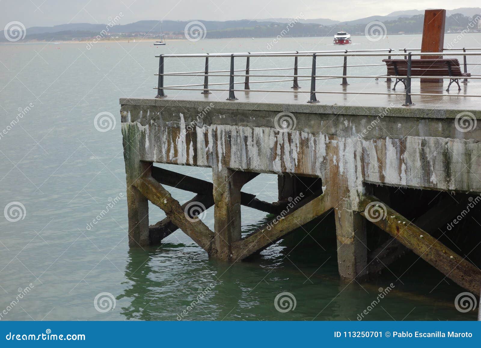 Quay at santander port stock image. Image of harbor - 113250701