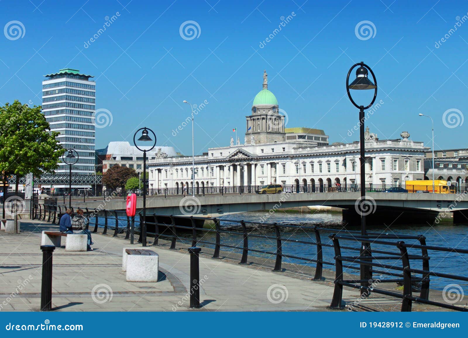 The Quays Dublin. stock photo. Image of quays, city, river - 19428912