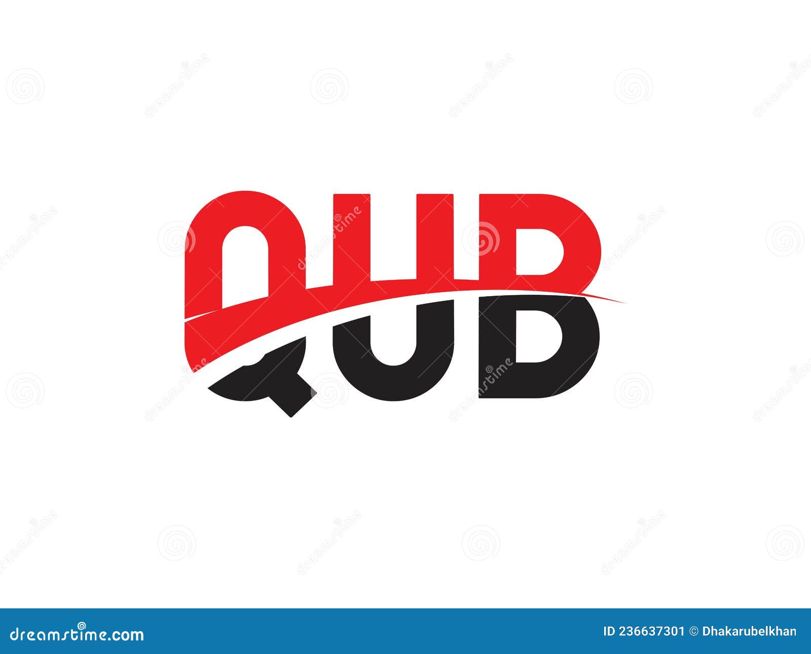 QUB Letter Initial Logo Design Vector Illustration Stock Vector ...