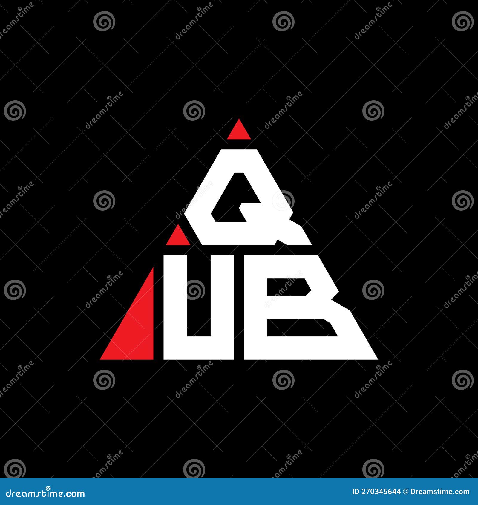 QUB Triangle Letter Logo Design with Triangle Shape. QUB Triangle Logo ...