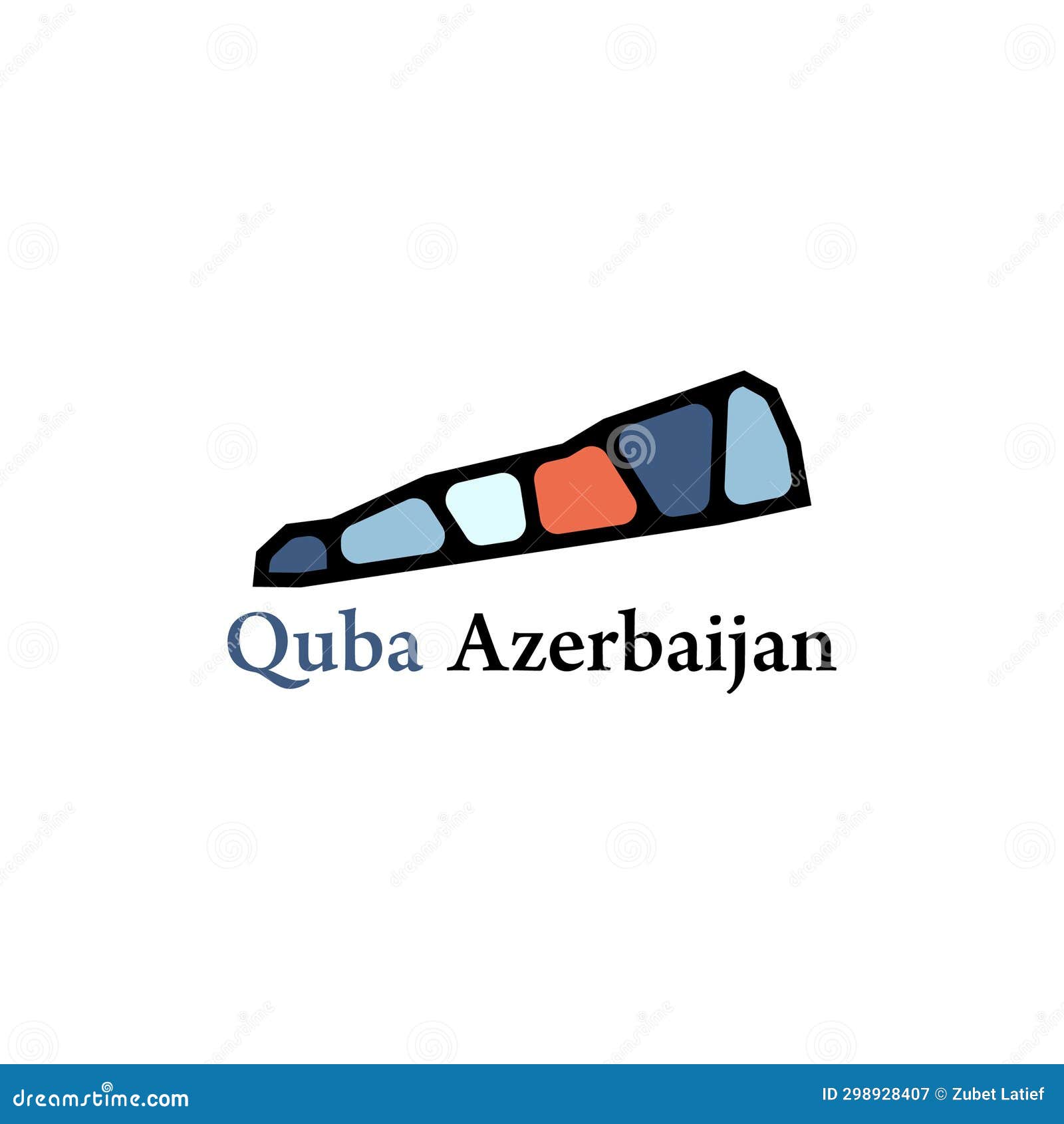 Quba Azerbaijan Silhouette Map With Transparent Background Cartoon ...
