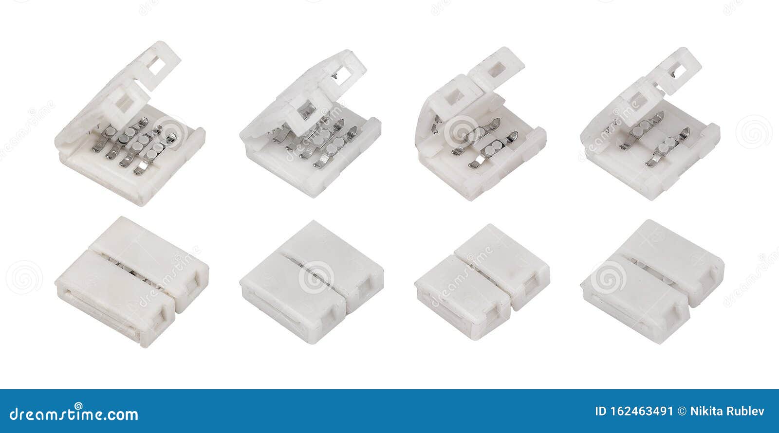 Qucik Wire Connectors Set For LED Isolated On White Background Royalty ...