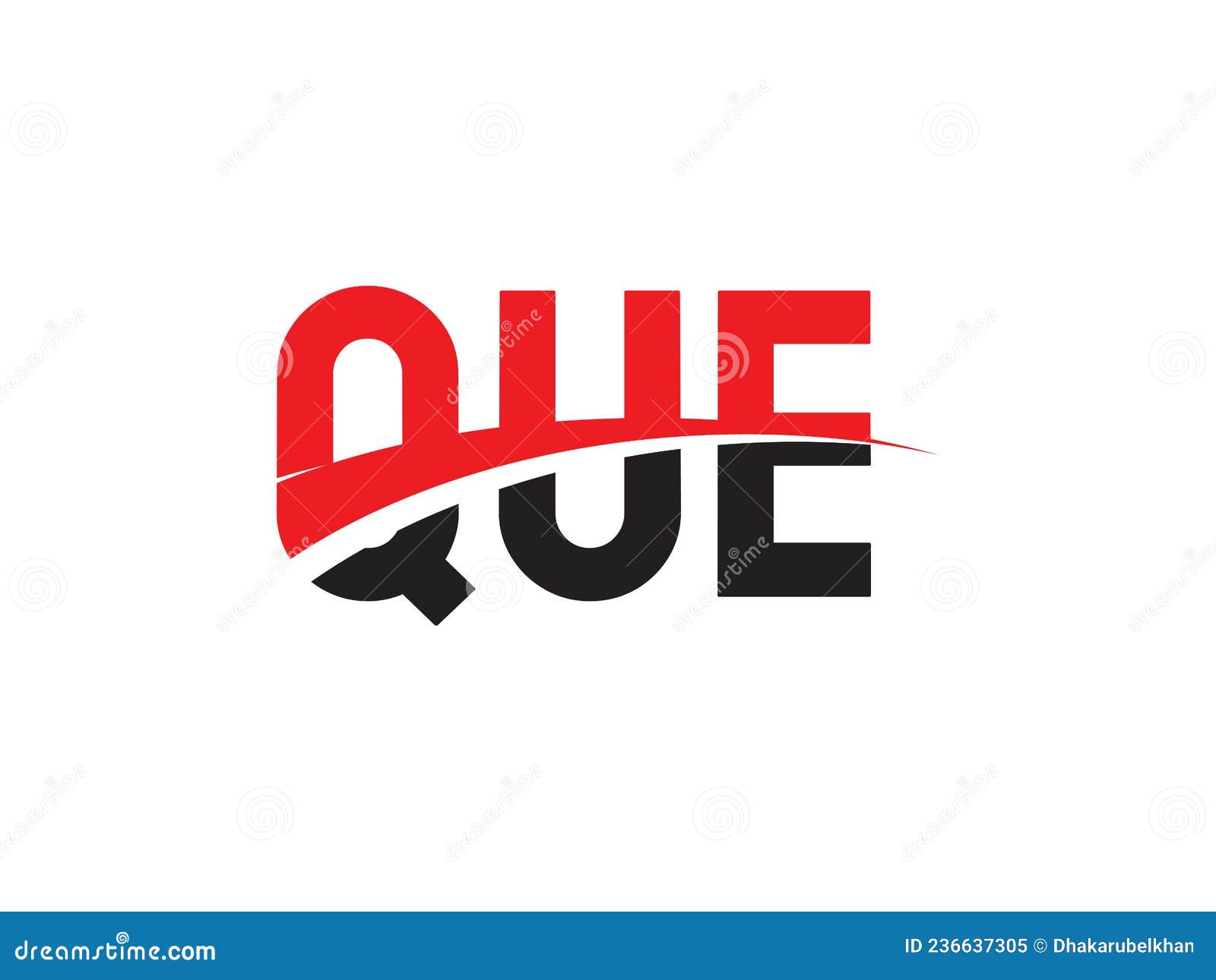 QUE Letter Initial Logo Design Vector Illustration Stock Vector ...