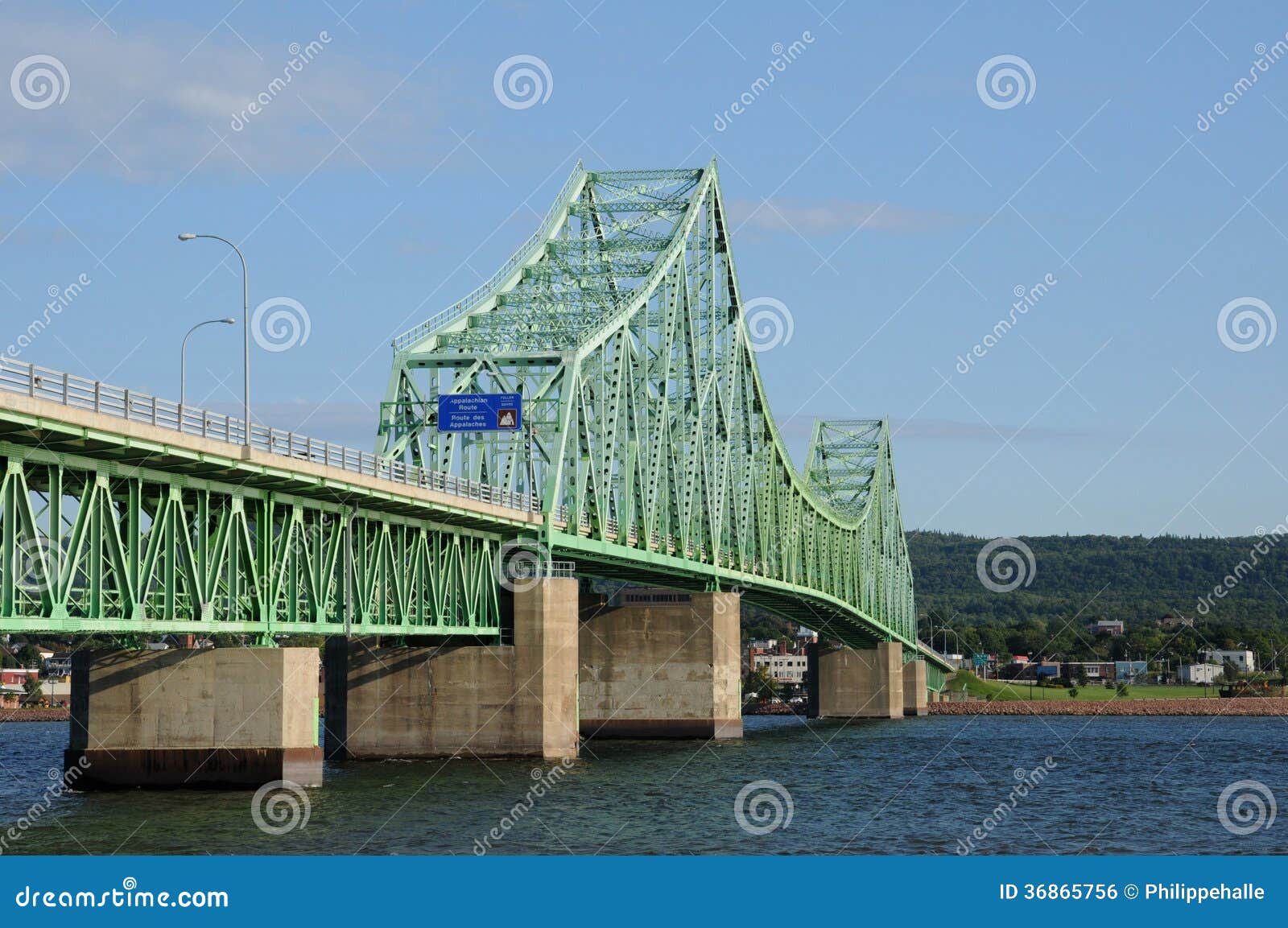 Quebec, the Bridge between Campbellton and Pointe a La Croix Stock ...