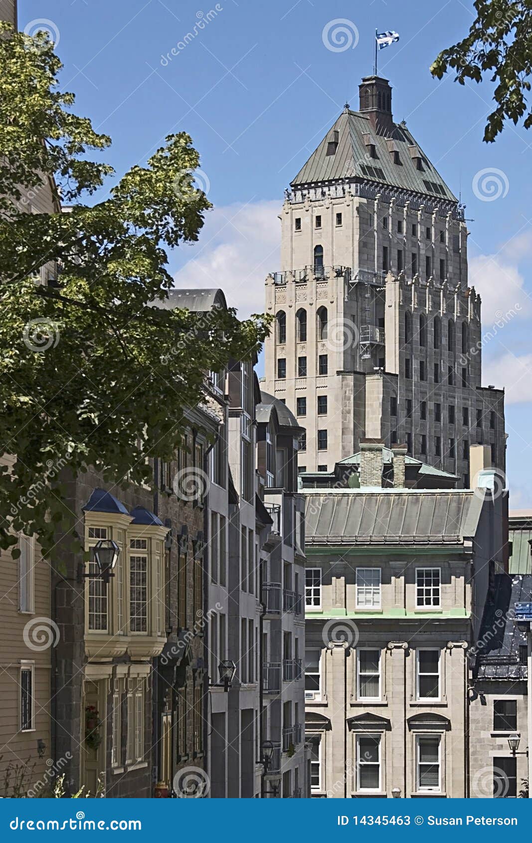 Quebec Buildings stock image. Image of town, architecture - 14345463