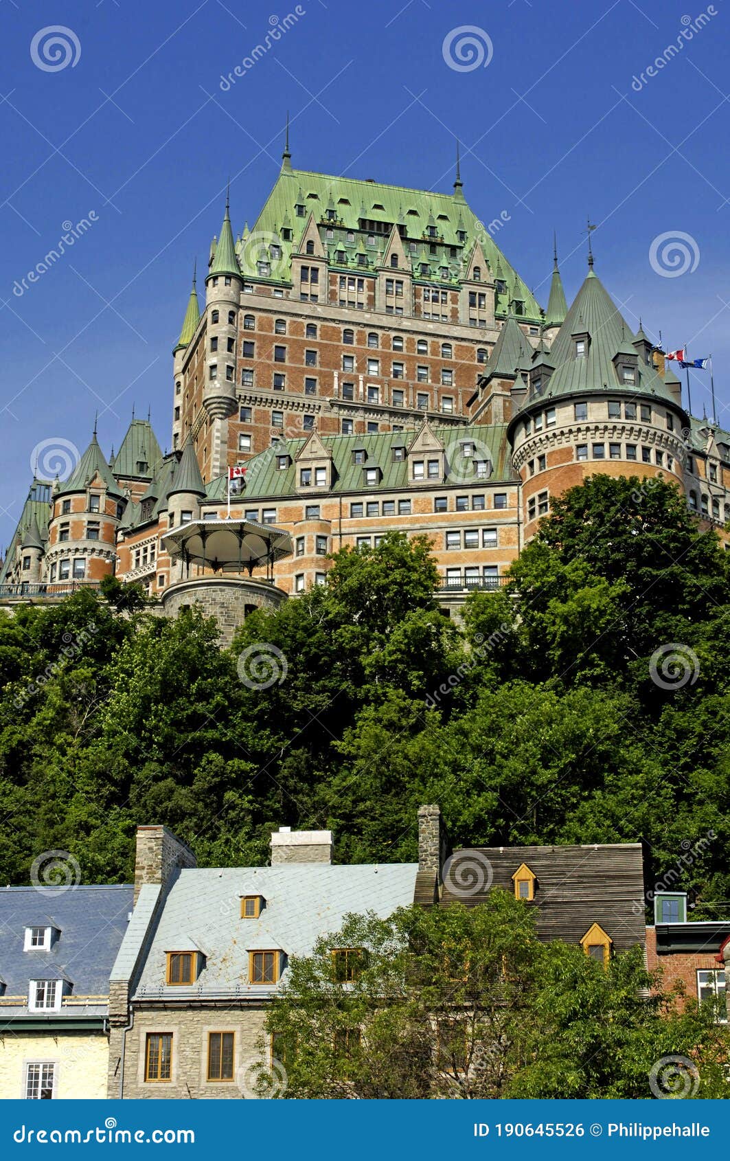 Quebec; Canada- June 25 2018 : Le Chateau Frontenac Editorial Photo ...