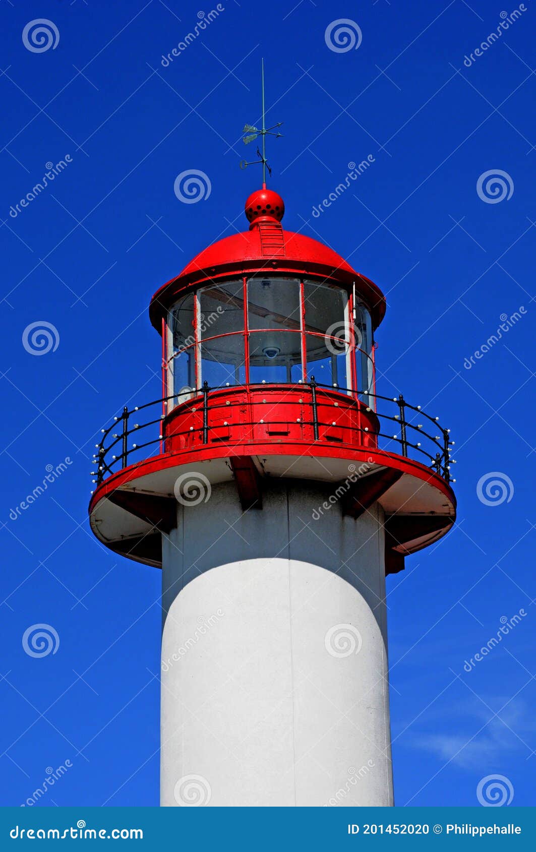Quebec; Canada- June 25 2018 : Lighthouse of Matane in Gaspesie ...
