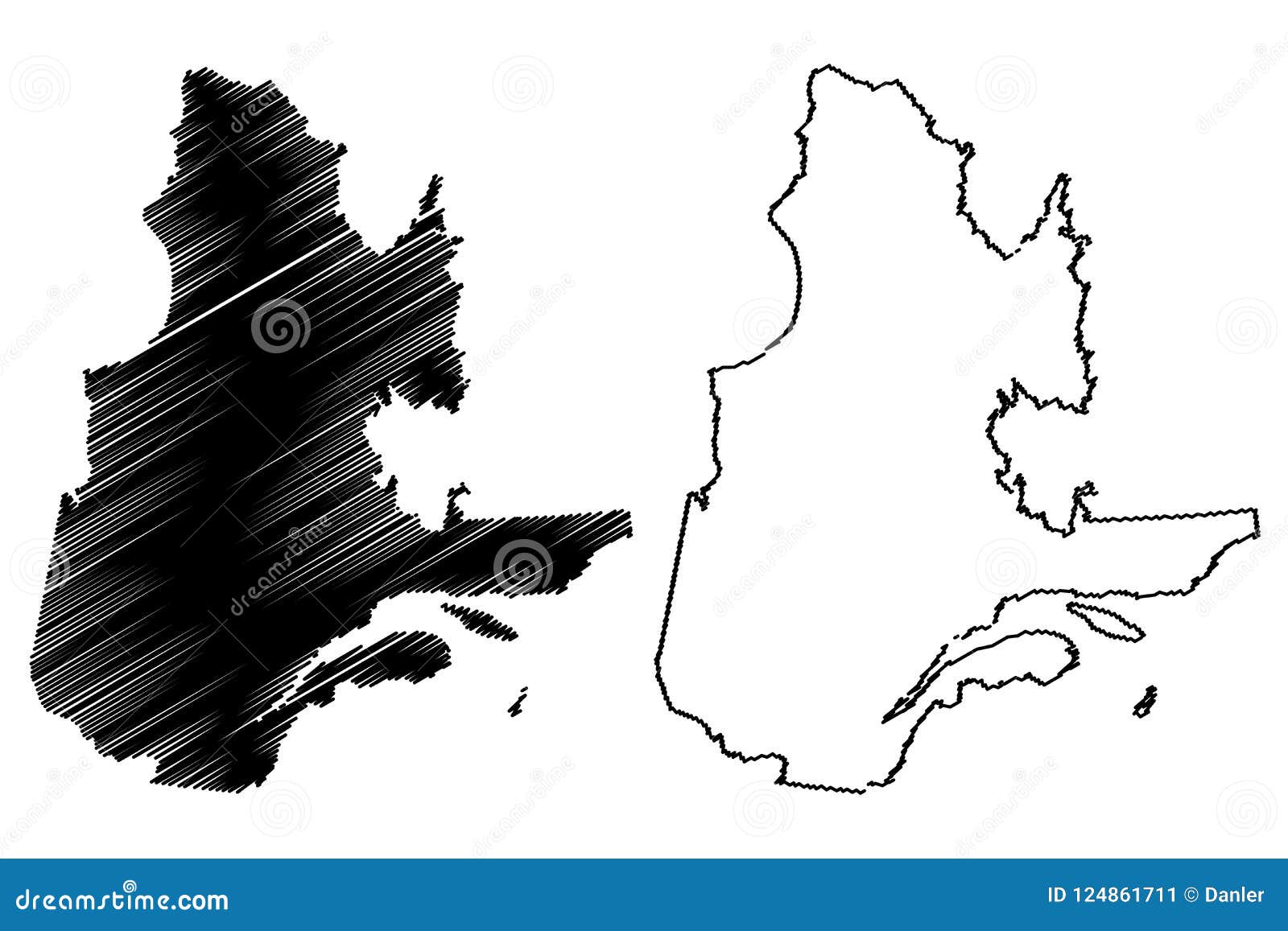 Quebec Canada map vector stock vector. Illustration of continent ...